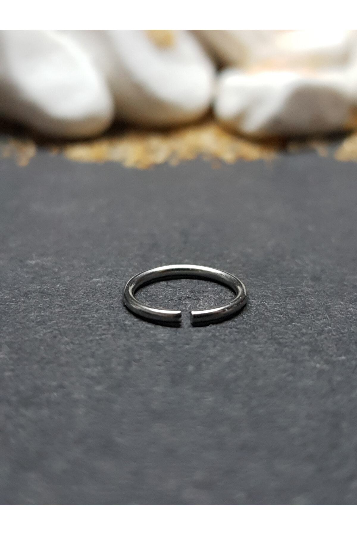 Lumnos Takı Cerrahi Çelik 8 Mm Gümüş Renk Çelik Halka Burun Piercing ...