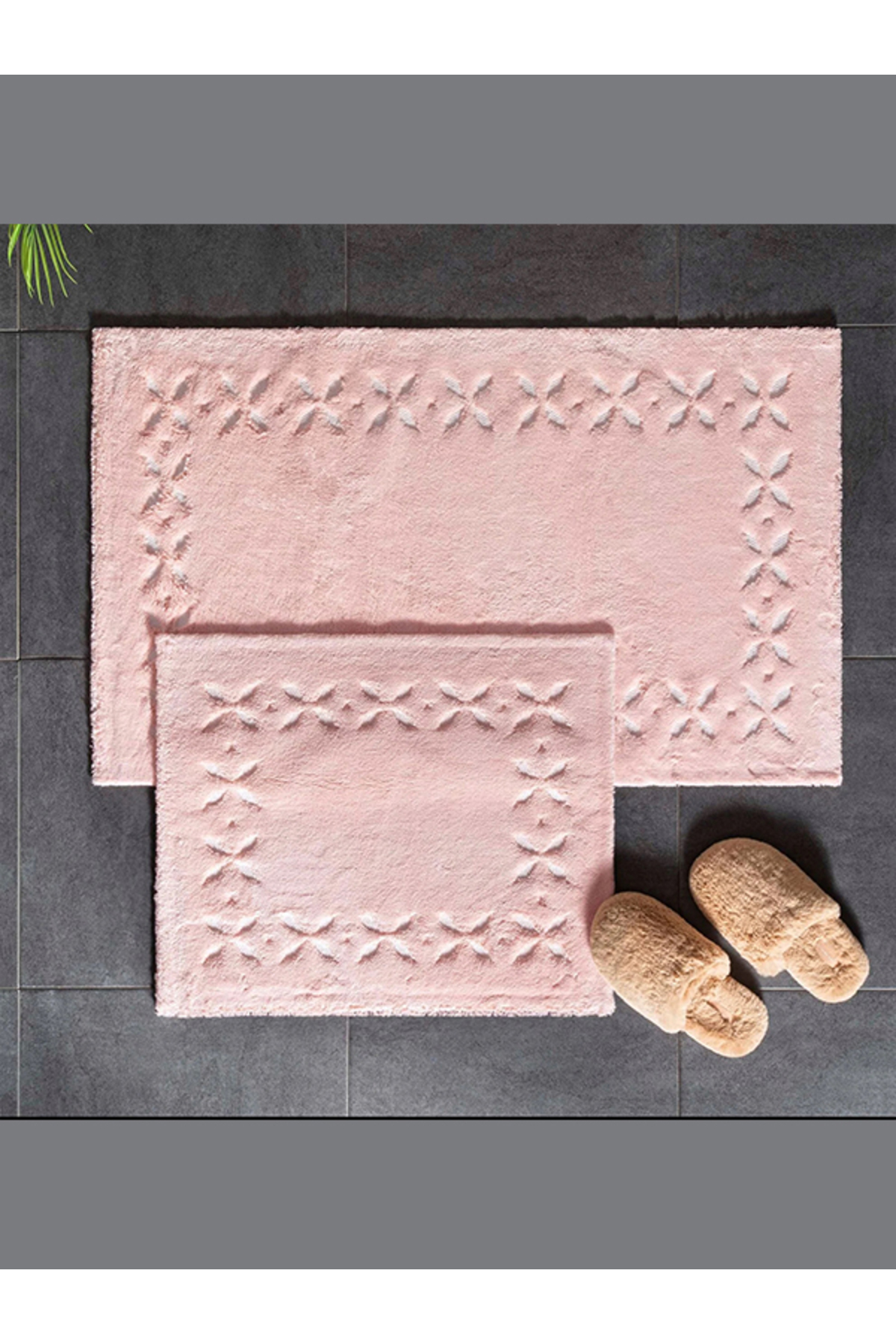 Taç Banyo Paspas Takımı 2'li Pamuklu Shine Pudra Fiyatı, Yorumları ...