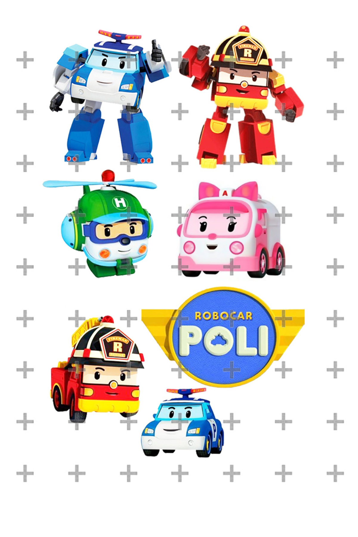 Lyroni Yenilebilir Şeker Kağıt Poly Robocar Temalı Pasta Süsleme Fiyatı ...