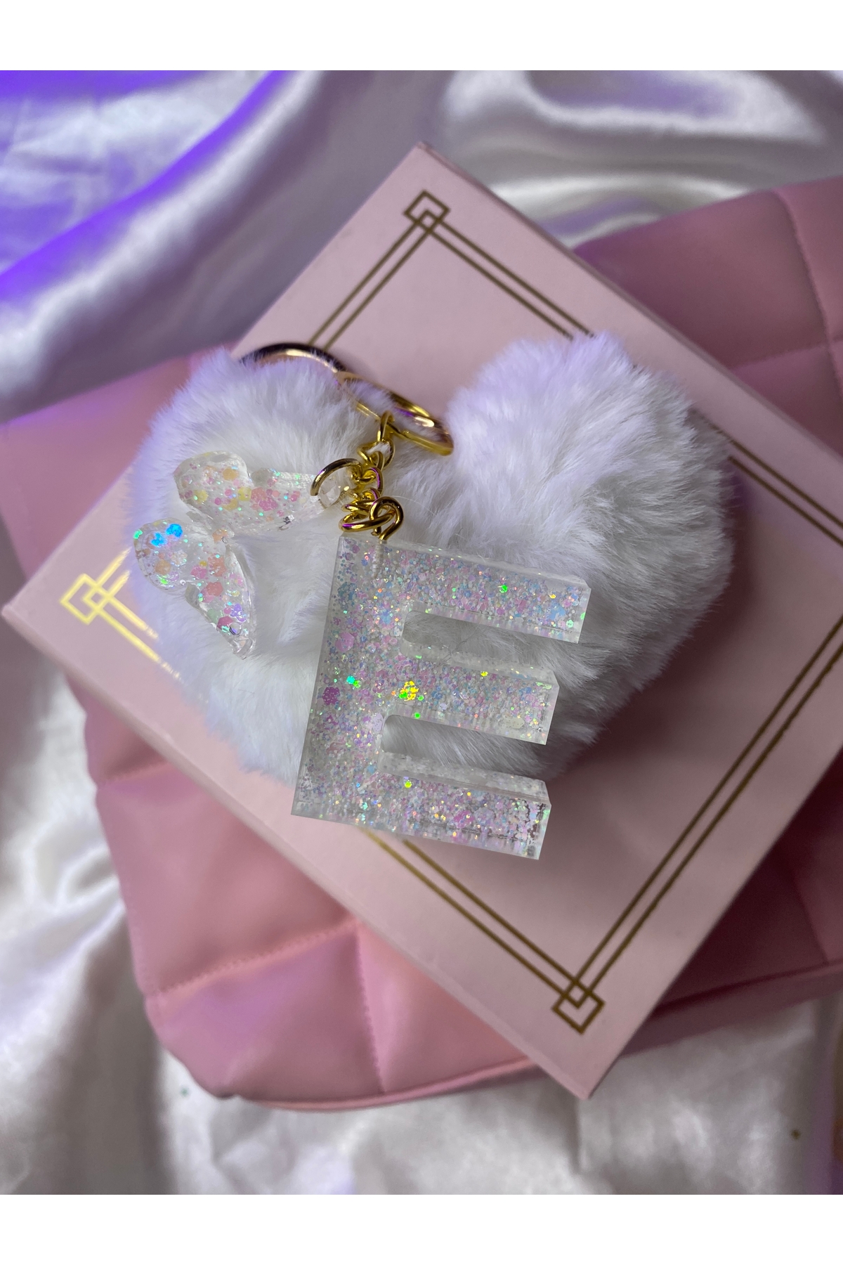 TATLIŞ Peluş ponpon kalp ve epoksi harf anahtarlık Fiyatı, Yorumları ...