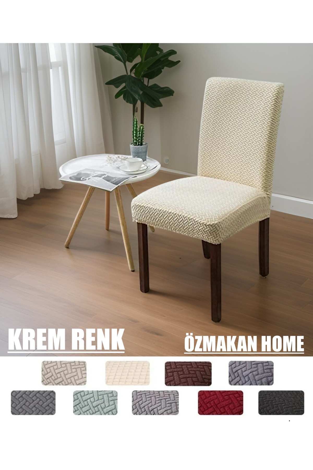 ÖZMAKAN Yüksek Kaliteli Sandalye Kılıfı ,lıkralı ,yıkanabılır 1 Adet Krem Renk Fiyatı, Yorumları ...