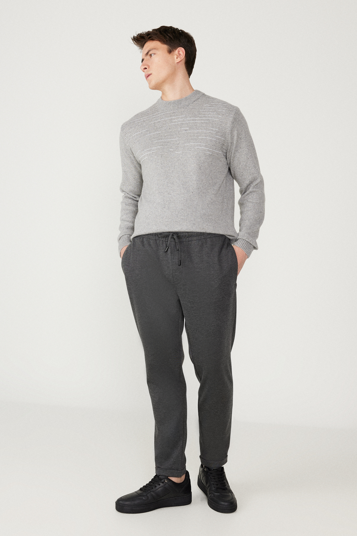 AC&Co / Altınyıldız Classics Erkek Gri Standart Fit Normal Kesim Rahat ...