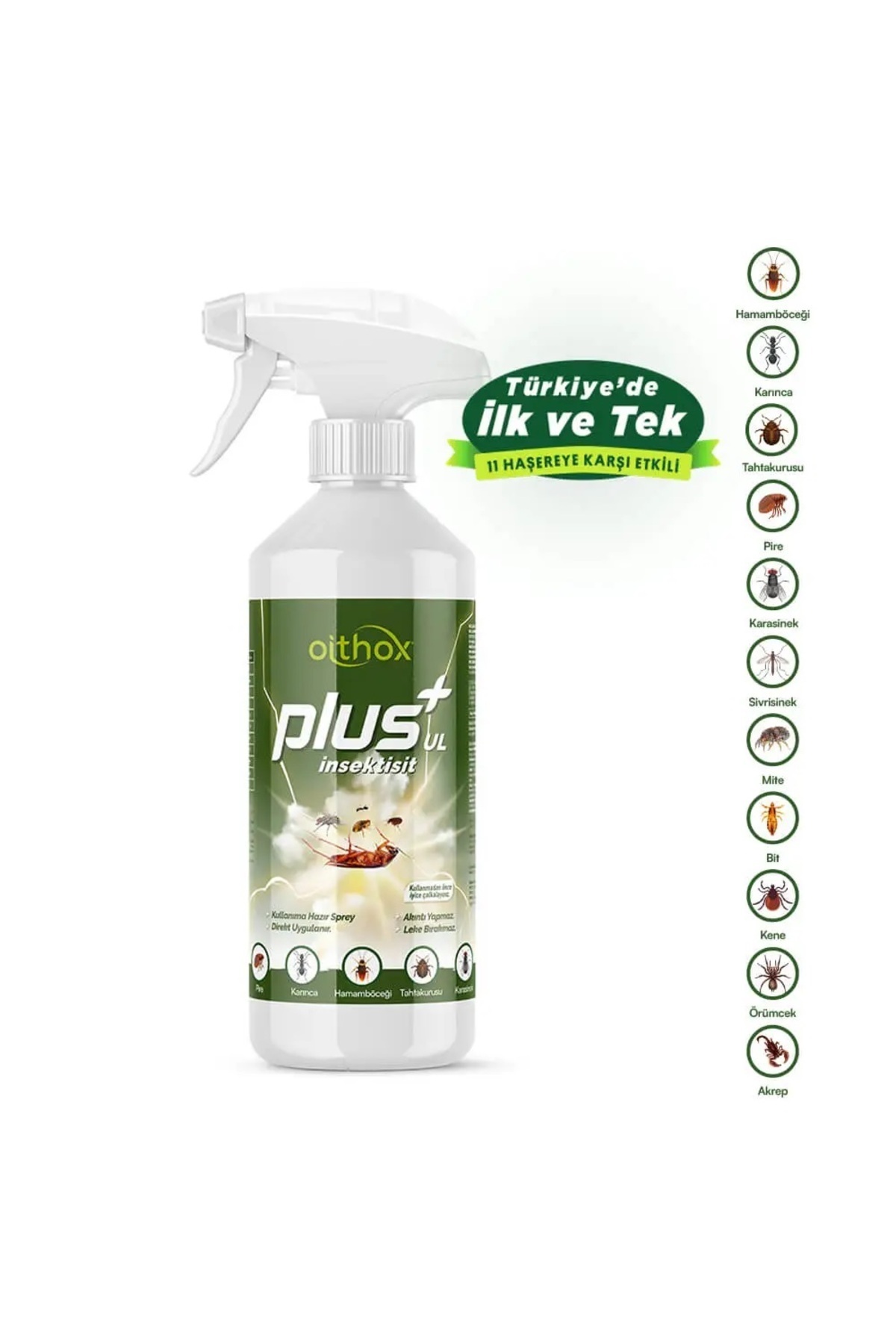 Oithox Plus Ul Insektisit Böcek, Pire, Örümcek, Bit, Tahta Kurusu, Mite, Hamamböceği Ilacı 500 ...