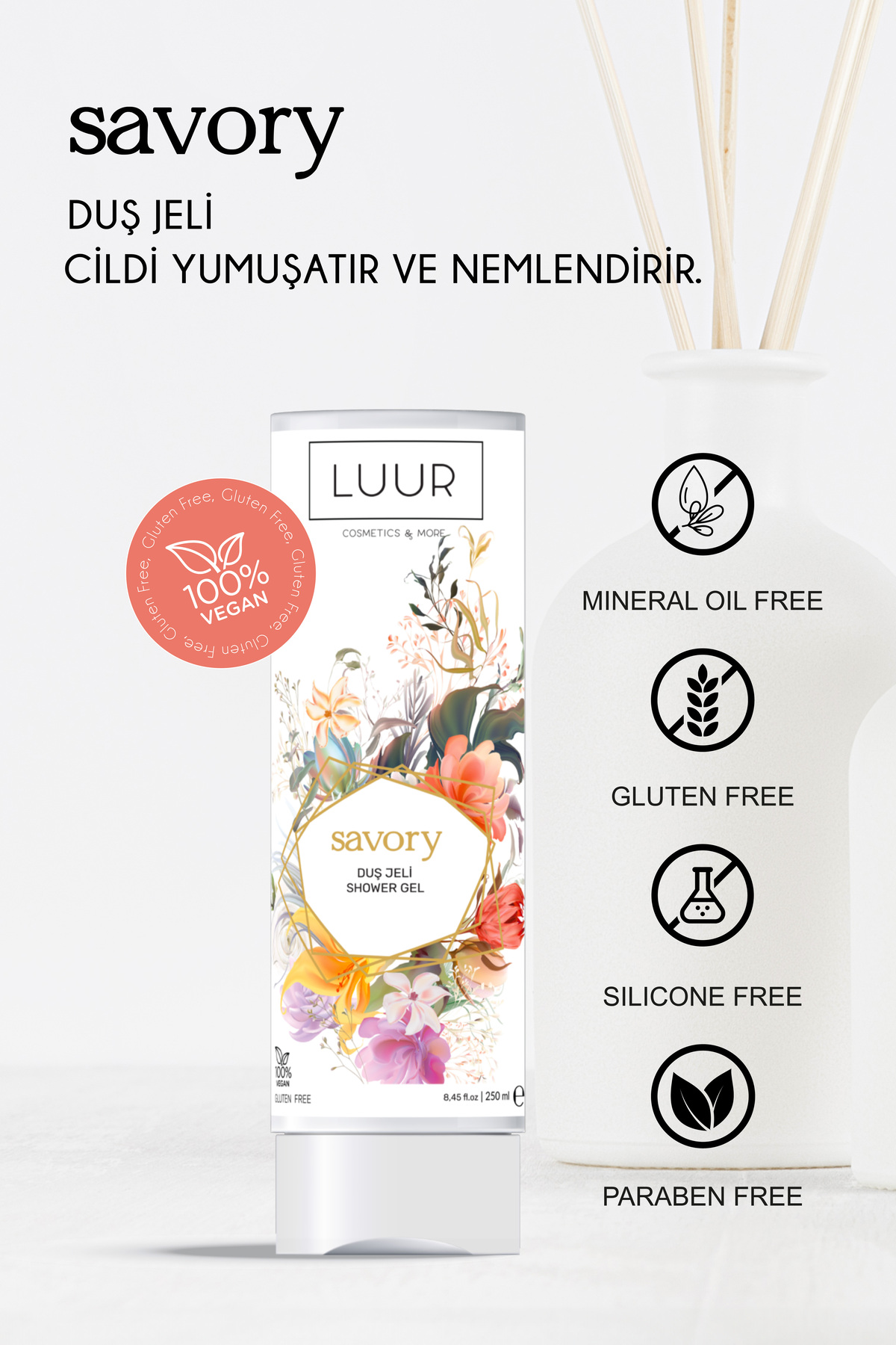 LUUR COSMETICS & MORE Savory Duş Jeli Nemlendirici Besleyici 250 ML ...