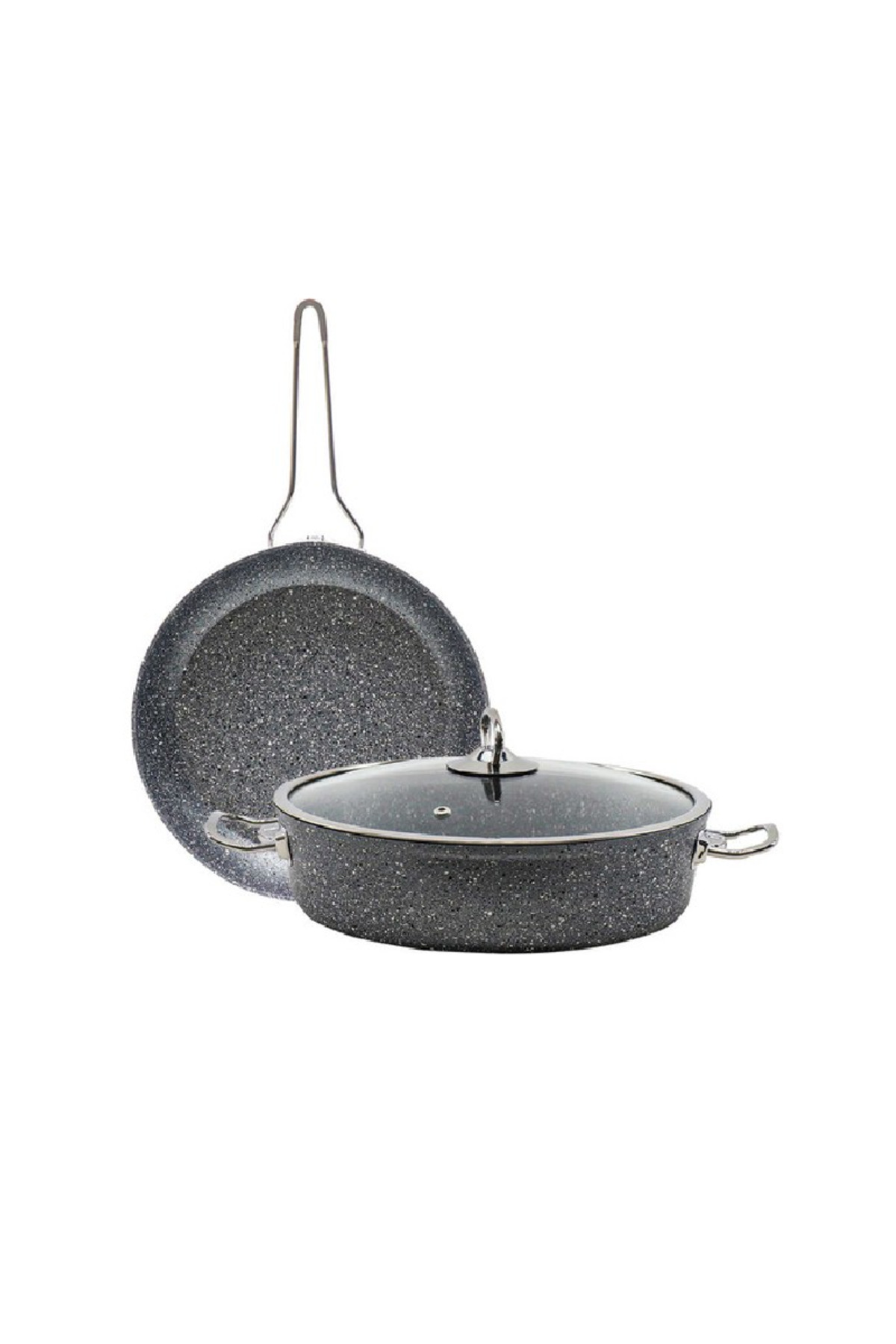Oms Collection Gri 3 Parça Tencere ve Tava Seti - Fiyatı, Yorumları