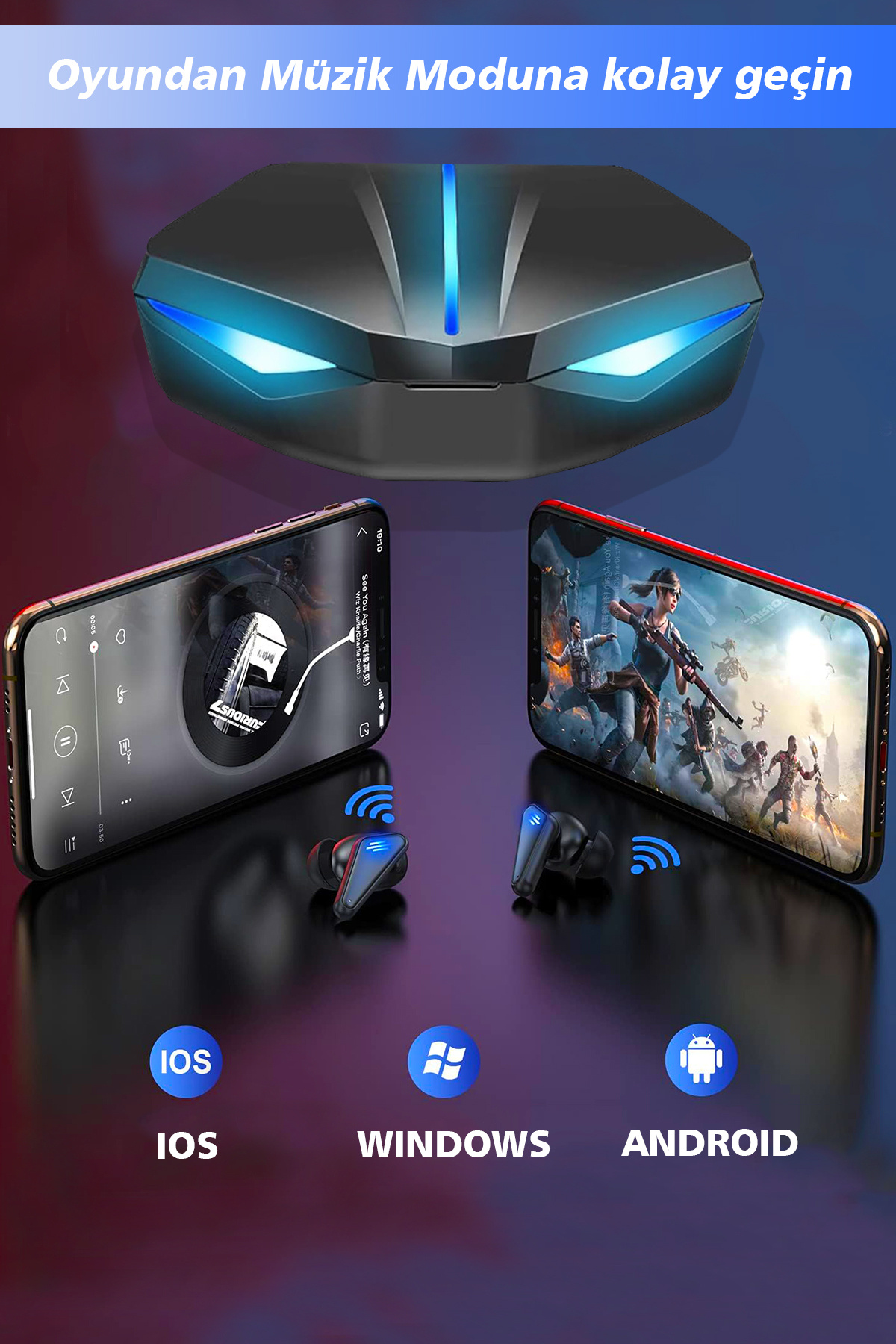 KRİZANTEM Oyuncu Bluetooth Kulaklık Bulutut Mikrofonlu Tüm Telefon ...