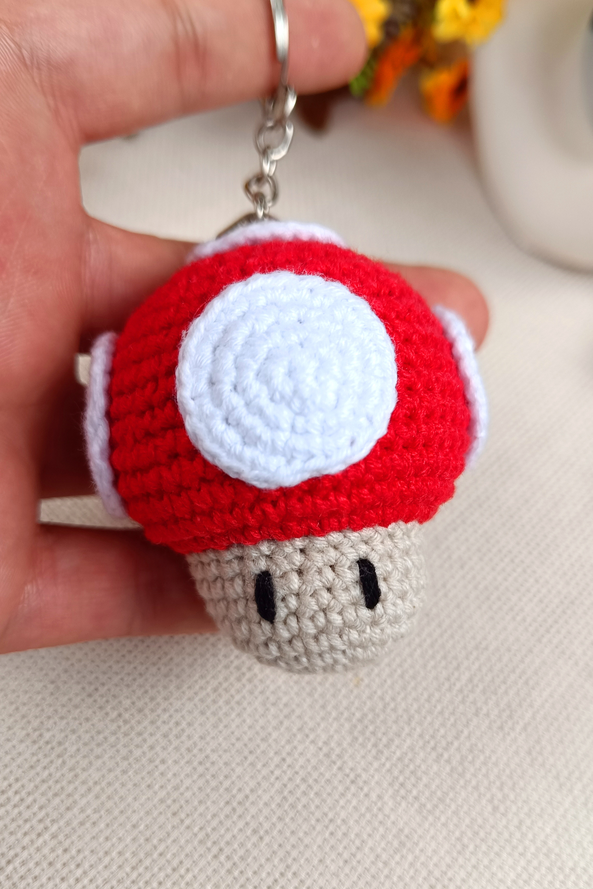 D&D CONCEPT Mario Mantar Desenli Örgü Anahtarlık Amigurumi Anahtarlık ...