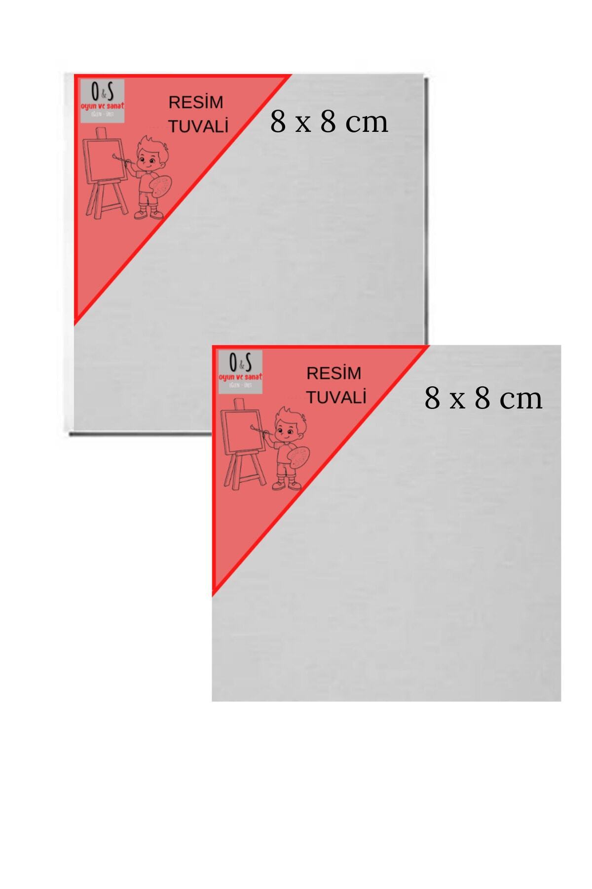 O&S Oyun ve Sanat Eğlen-Üret 2 Adet 8cm Kare Resim Tuvali, Öğrenci ...