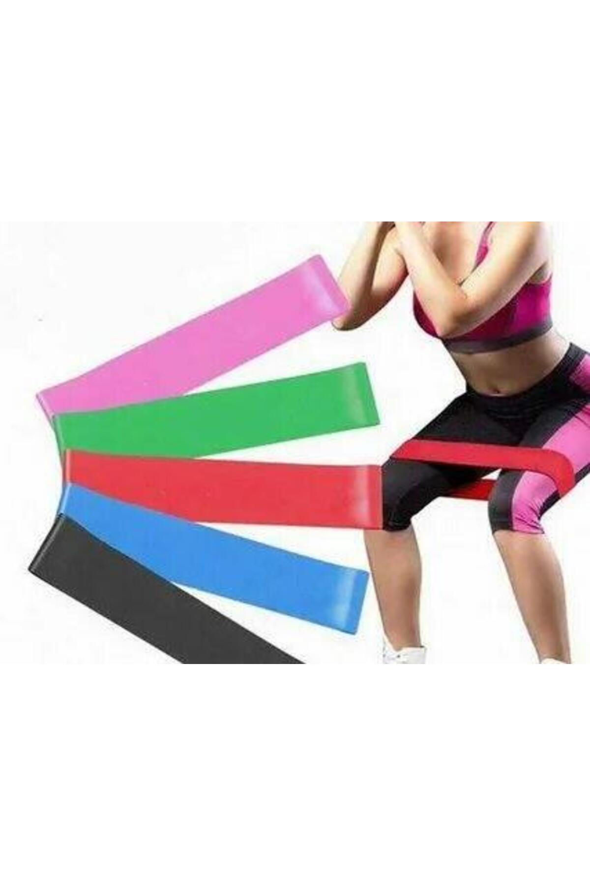 OptaPro Egzersiz Plates Fitness Direnç Lastiği 5'li Set Kas Germe Ve ...