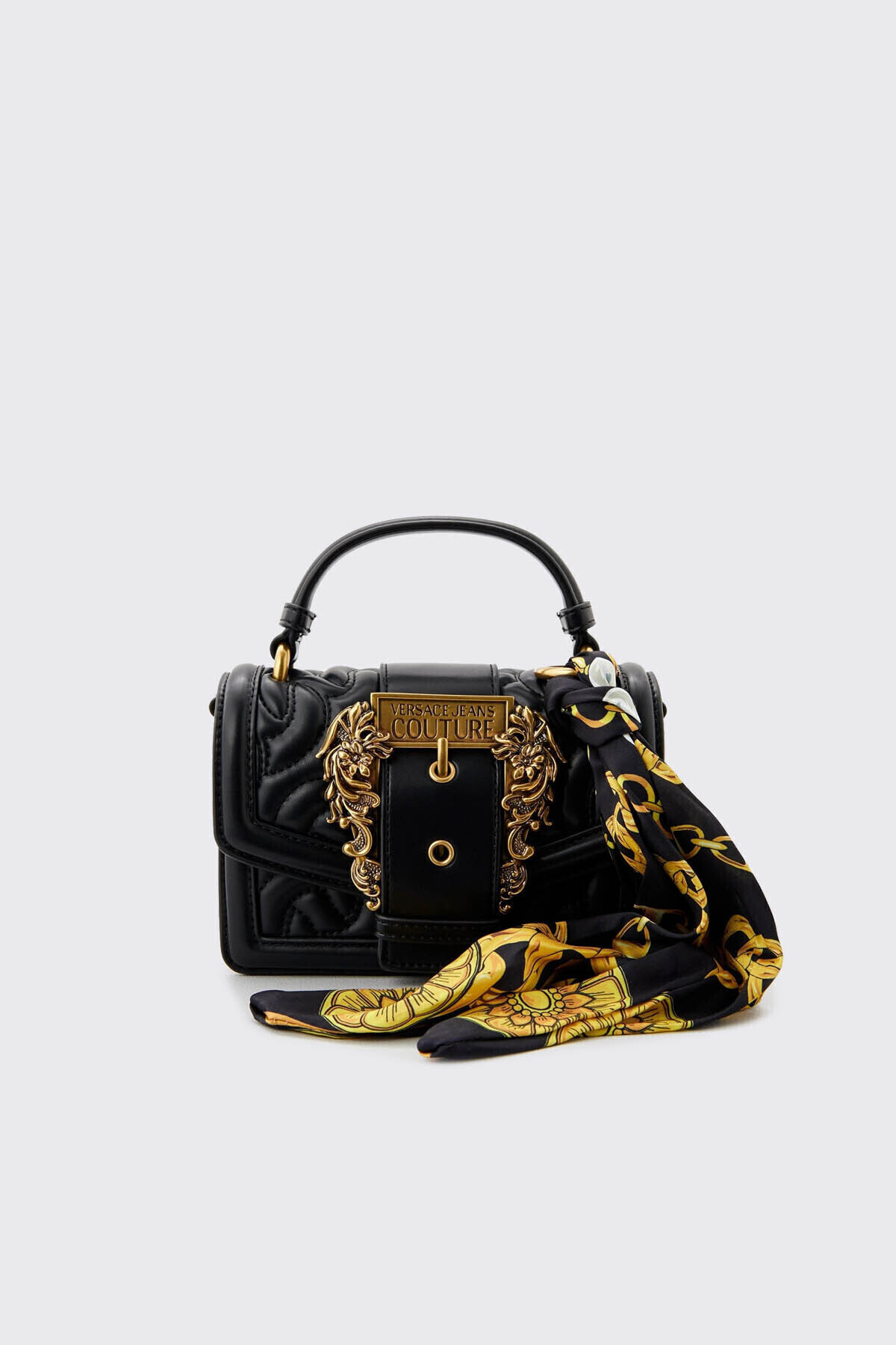 VERSACE JEANS COUTURE Barok Tokalı Zincir Askılı Fularlı Tote Çanta ...