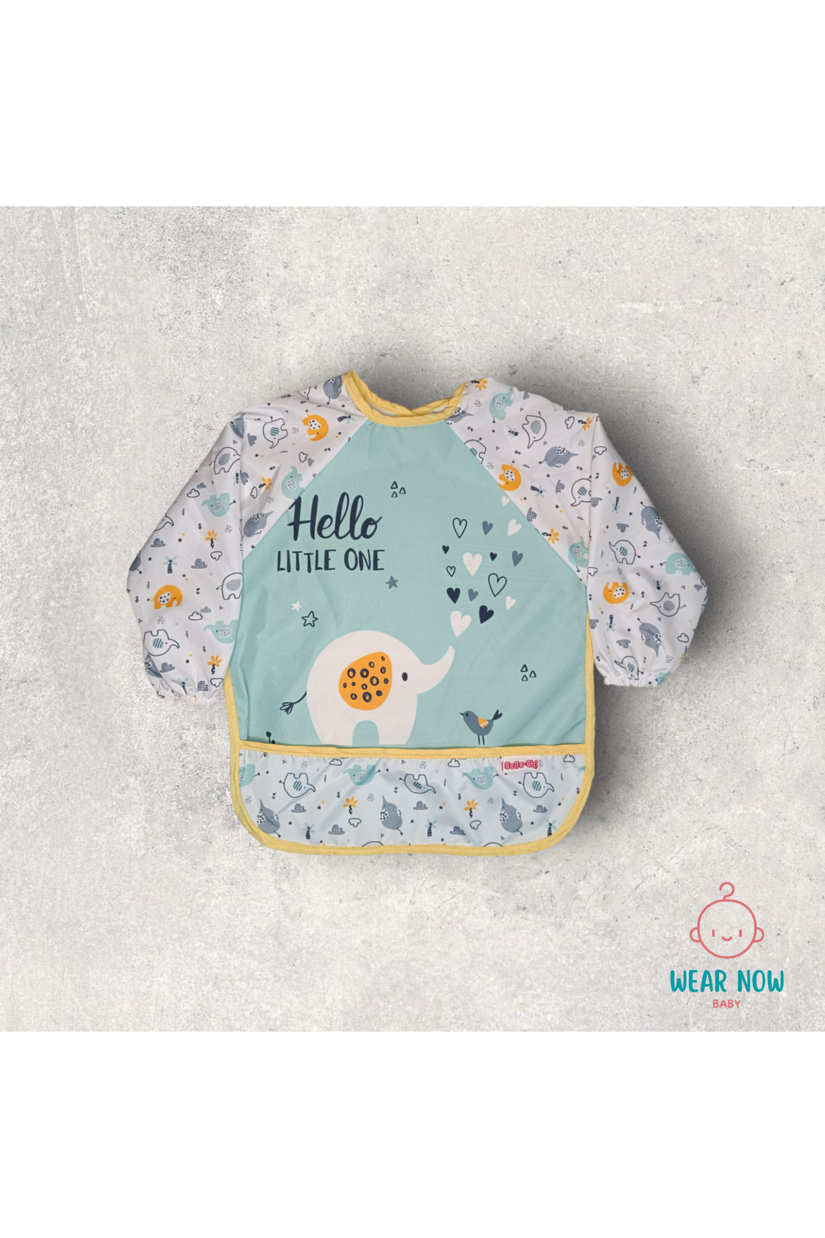 Bebechi Bebek Fil Desenli Su Geçirmez Uzun Kollu Mama Ve Etkinlik ...