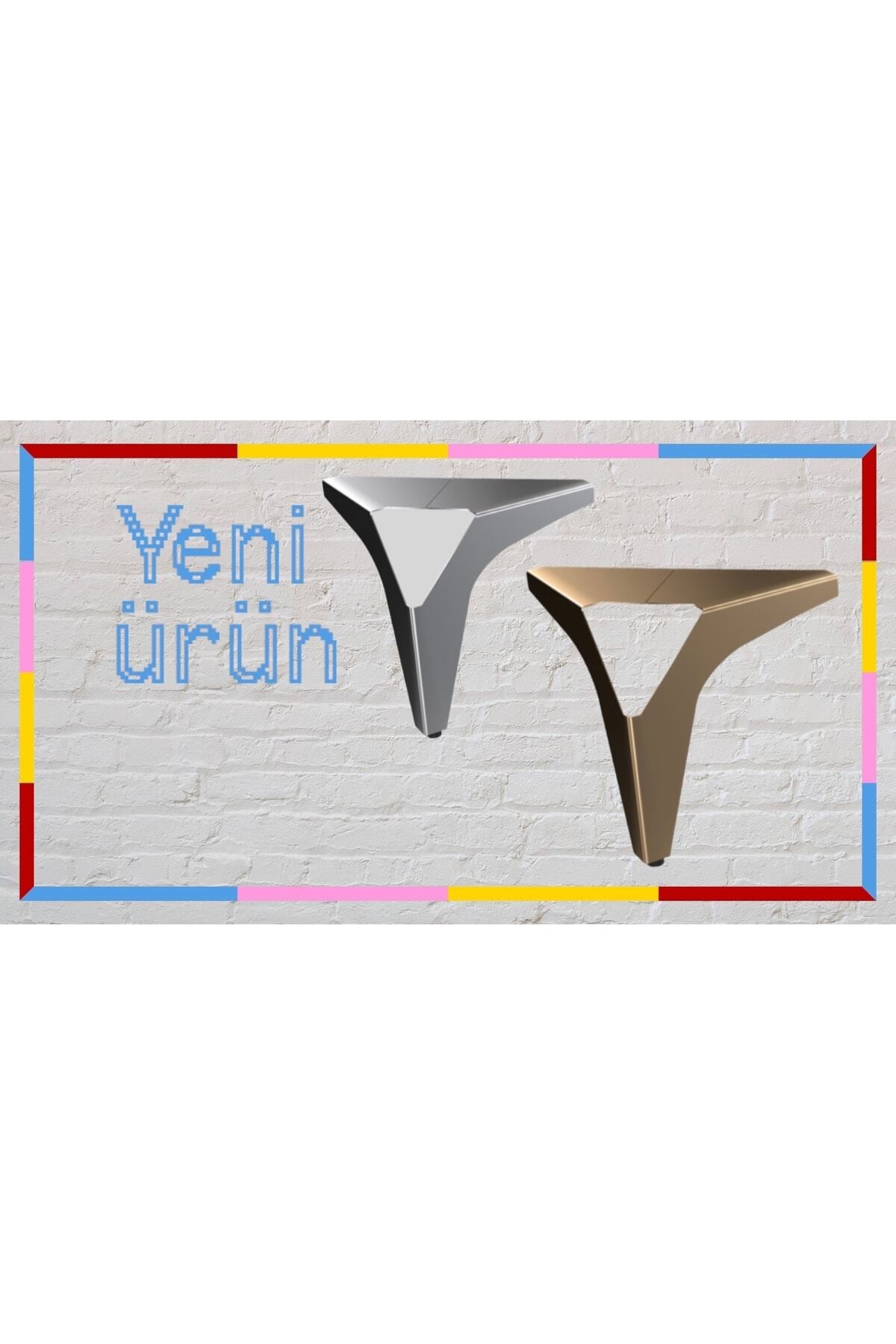 KRAL HIRDAVAT Krom Kaplama V Lazer, Demir Ayak, Koltuk, Kanepe, Baza Ayak 20 Cm 4 Adet Fiyatı ...