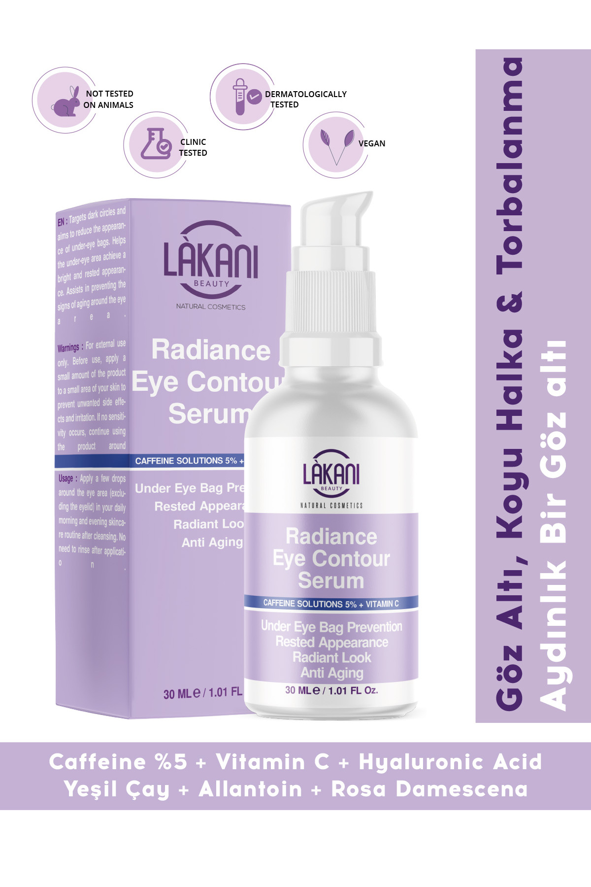 Lakani beauty Torbalanma ve Morluk Karşıtı Aydınlatıcı Göz Altı Serumu ...