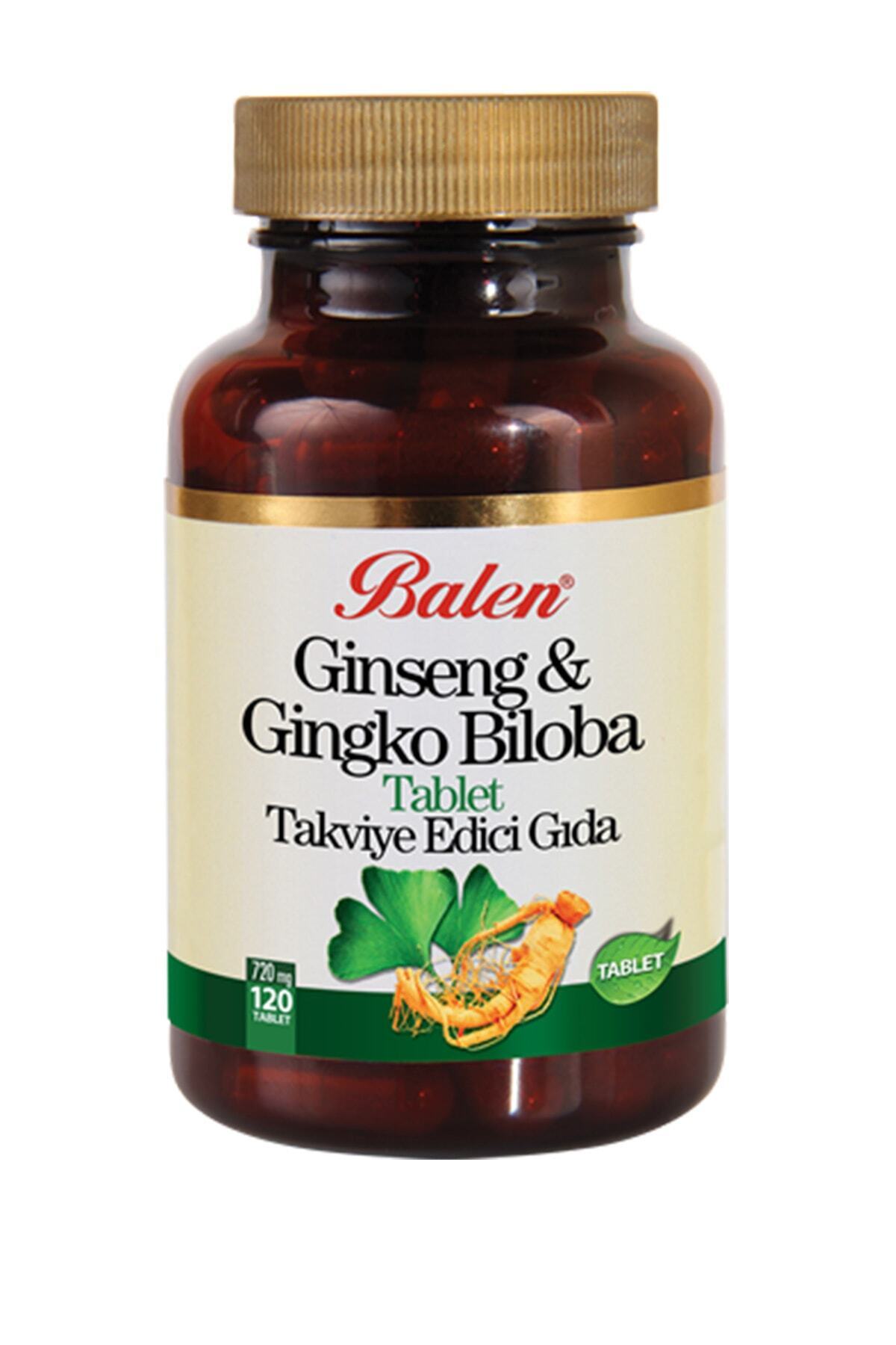 Balen Ginseng Gingko Biloba Ginkgo 720 Mg 120 Tablet Kırmızı Ginseng ...