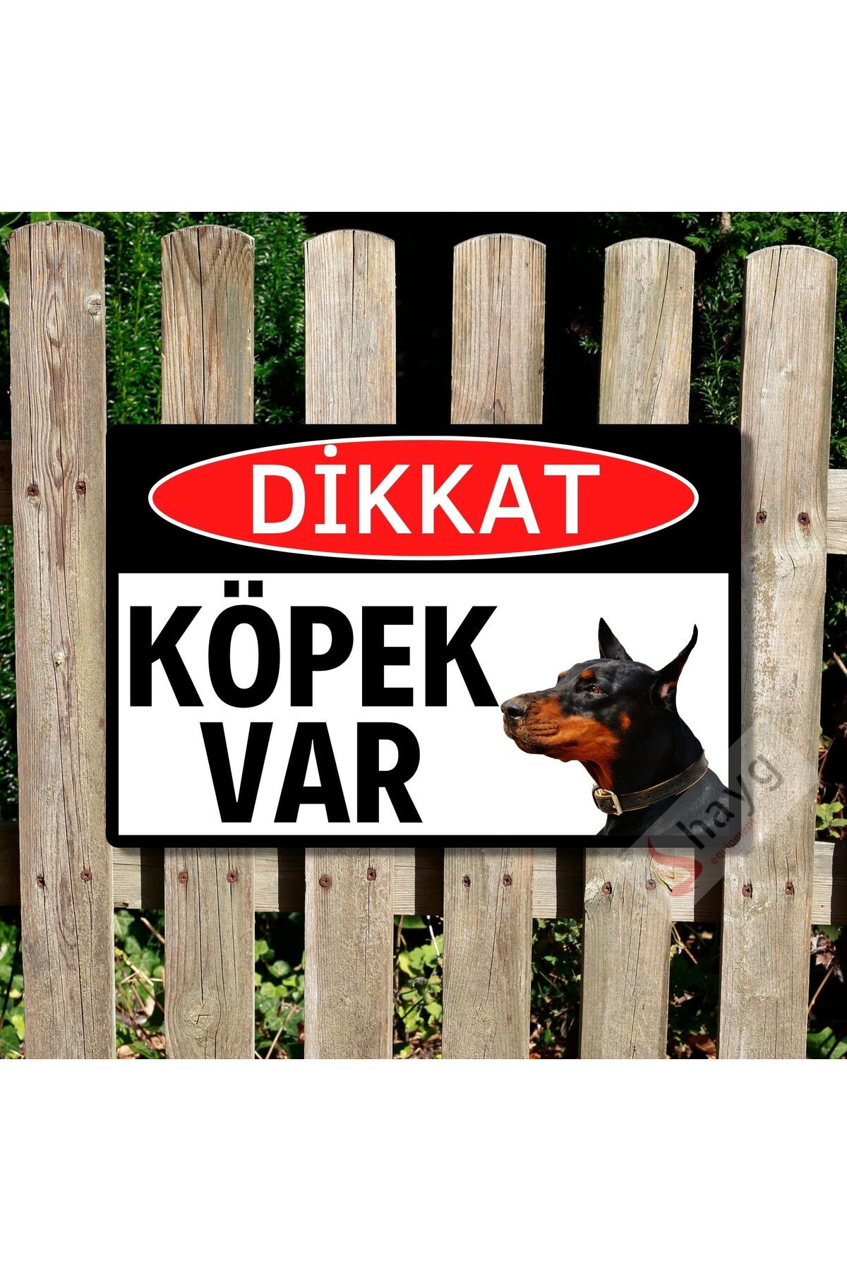 Hayg Equipment Doberman Fotoğraflı Dikkat Köpek Var Alüminyum Uyarı ve ...