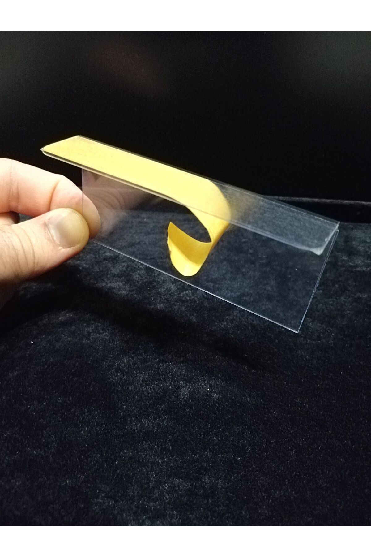 Şeffaf Etiket 10 Adet PVC Etiketlik Raf Önü Dik Yapışkanlı 8x4 cm ...