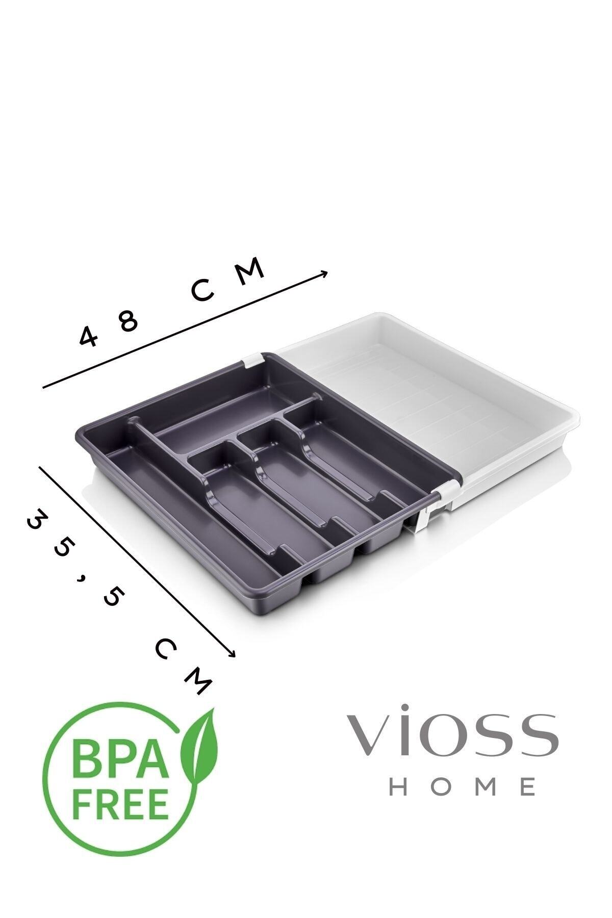 VİOSS HOME Ayarlanabilir Çift Taraflı 5 Bölmeli Çekmece Içi Kaşıklık ...