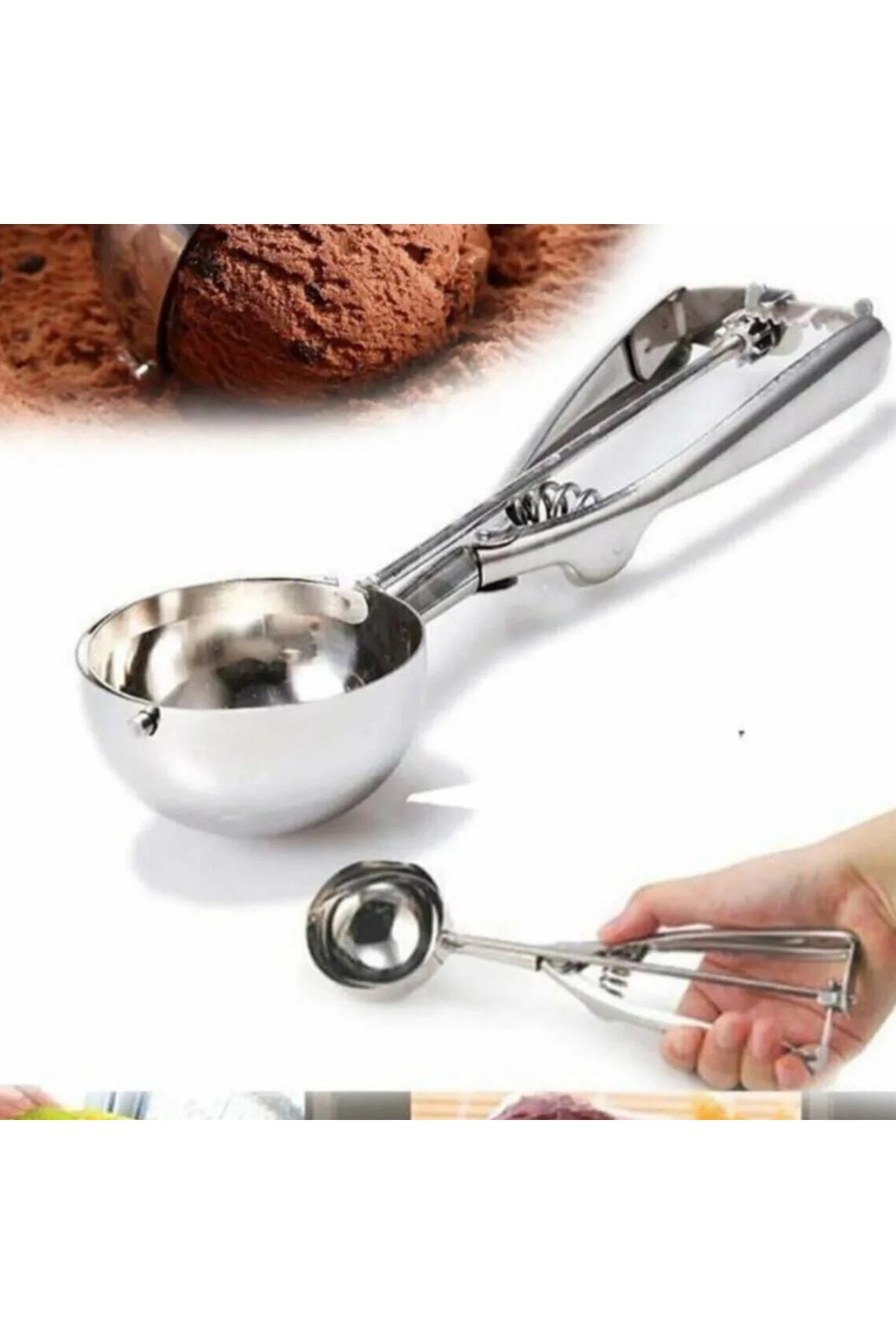 BRE HOME Paslanmaz çelik dondurma kaşık/Kepçe, kurabiye/helva kaşığı ...