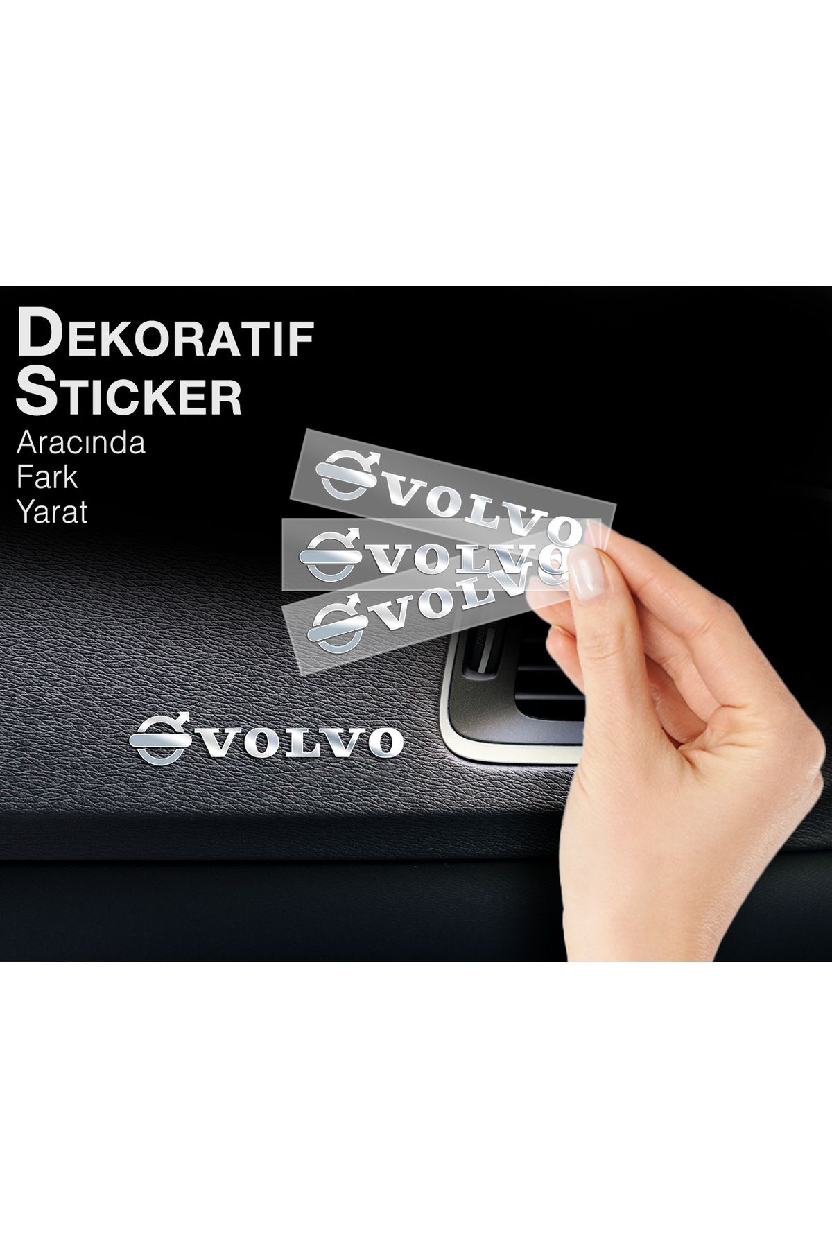 OZKA Volvo uyumlu Metal Sticker 5 Adet Oto Aksesuar Oto Sticker C kartma Araba