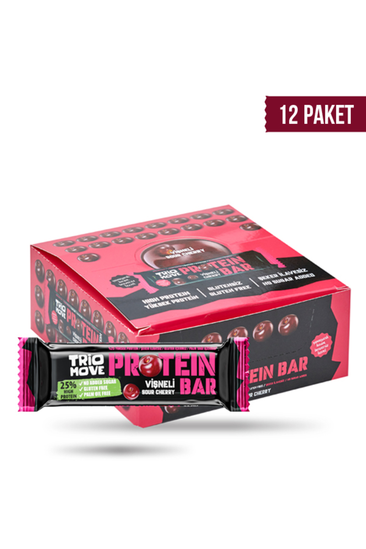 TrioMove Protein Bar - Vişne ve Kakaolu, %25 Protein, 50 g x 12 Adet - Fiyatı, Yorumları