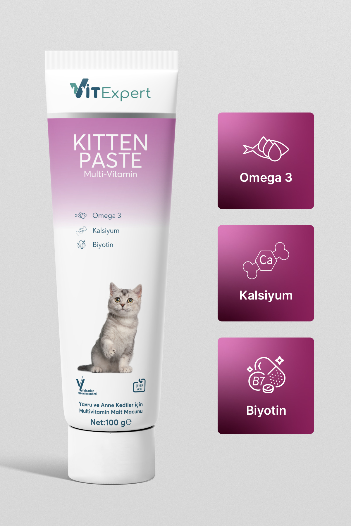 Vitexpert Kitten Paste Yavru Kediler Için Multi Vitamin Bağışıklık Kas ...