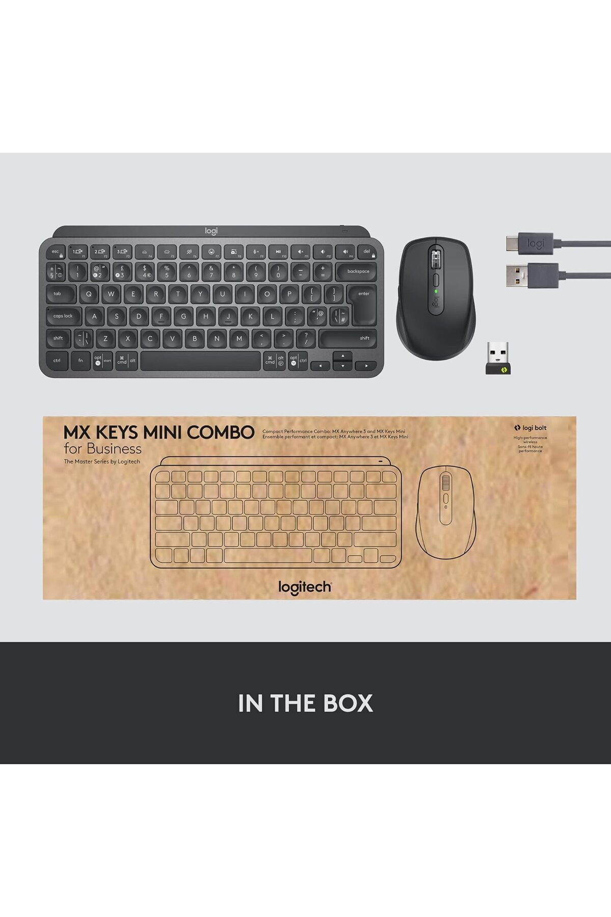 logitech MX Keys Mini Combo Bolt Alıcılı Aydınlatmalı Kablosuz ...