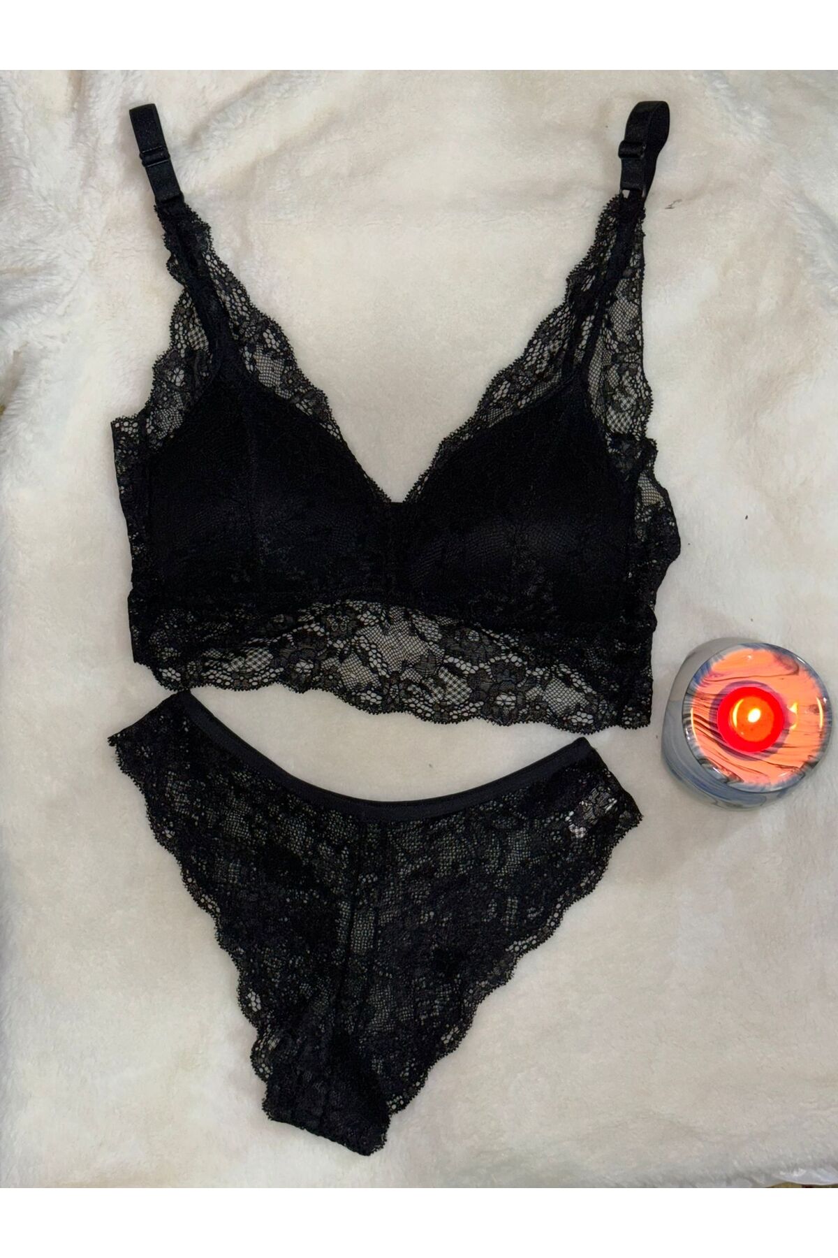 Butik Kadın Siyah Özel Tasarım Dolgulu Destekli Sütyen Kilot Takım ...