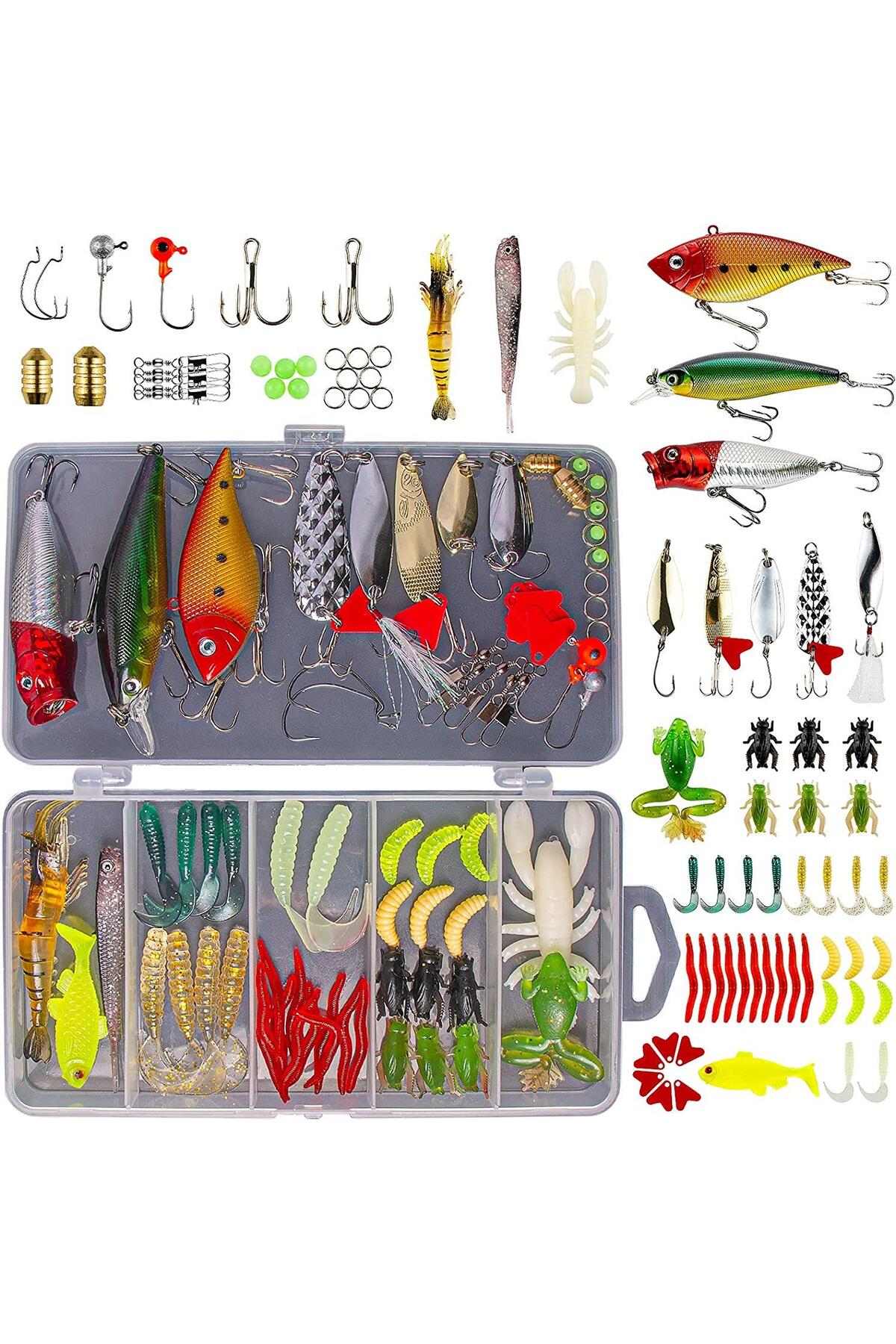 valkyrie 78 Parça Rapala Jig Sahte Olta Yem Ve Aksesuar Seti Tatlı Ve ...