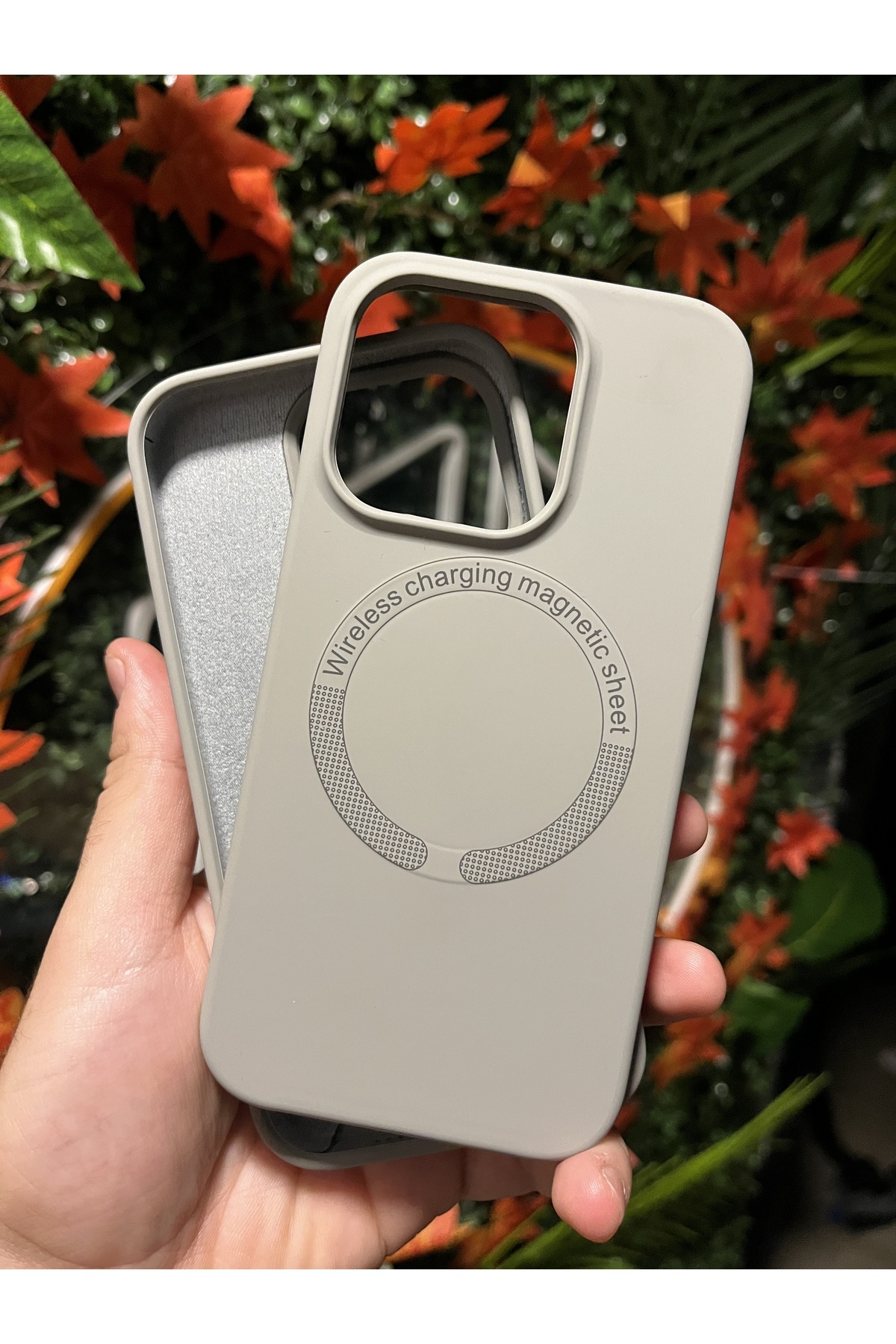 OSGTEK Iphone 15 Pro Max Kılıf Titanium Gri Magsafe Özellikli Içi ...