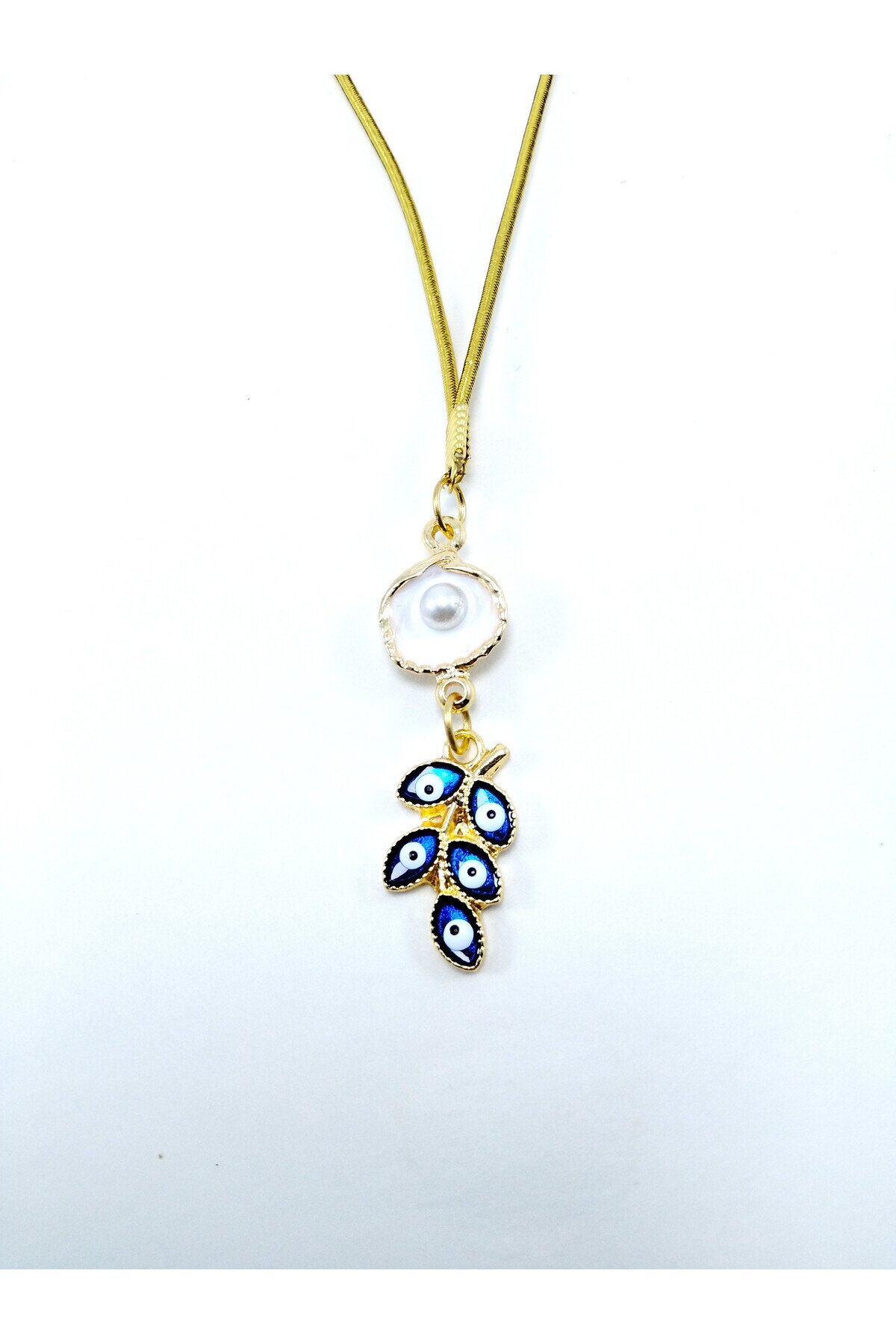 biuti Salkım Nazar Boncuğu Araba Dikiz Ayna Süsü İncili Midye El Yapımı Lüks Aksesuar, Yeni ...