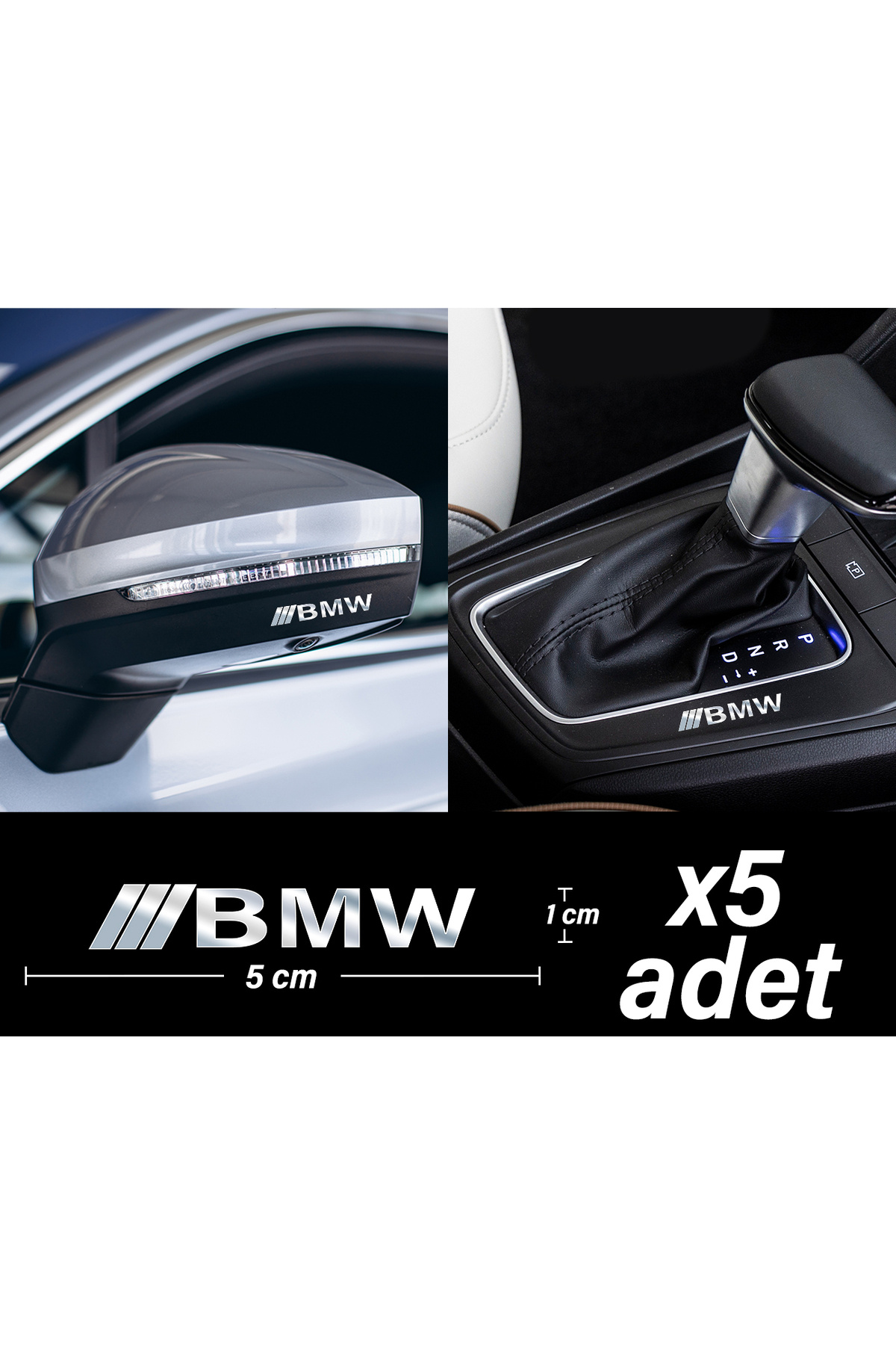Genel Markalar BMW uyumlu Metal Sticker 5 Adet Oto Aksesuar Oto Sticker ...