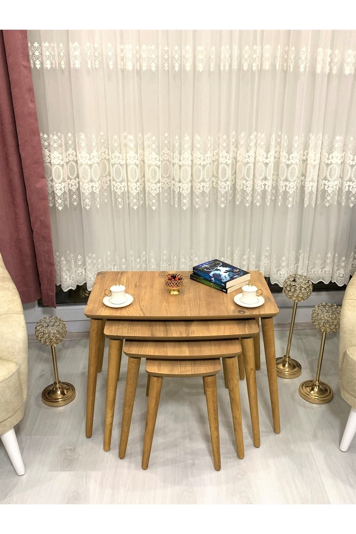 Evmob Home 4lü (dörtlü) Zigon Sehpa Ahşap Mdf - CevizFiyatı, Yorumları ...