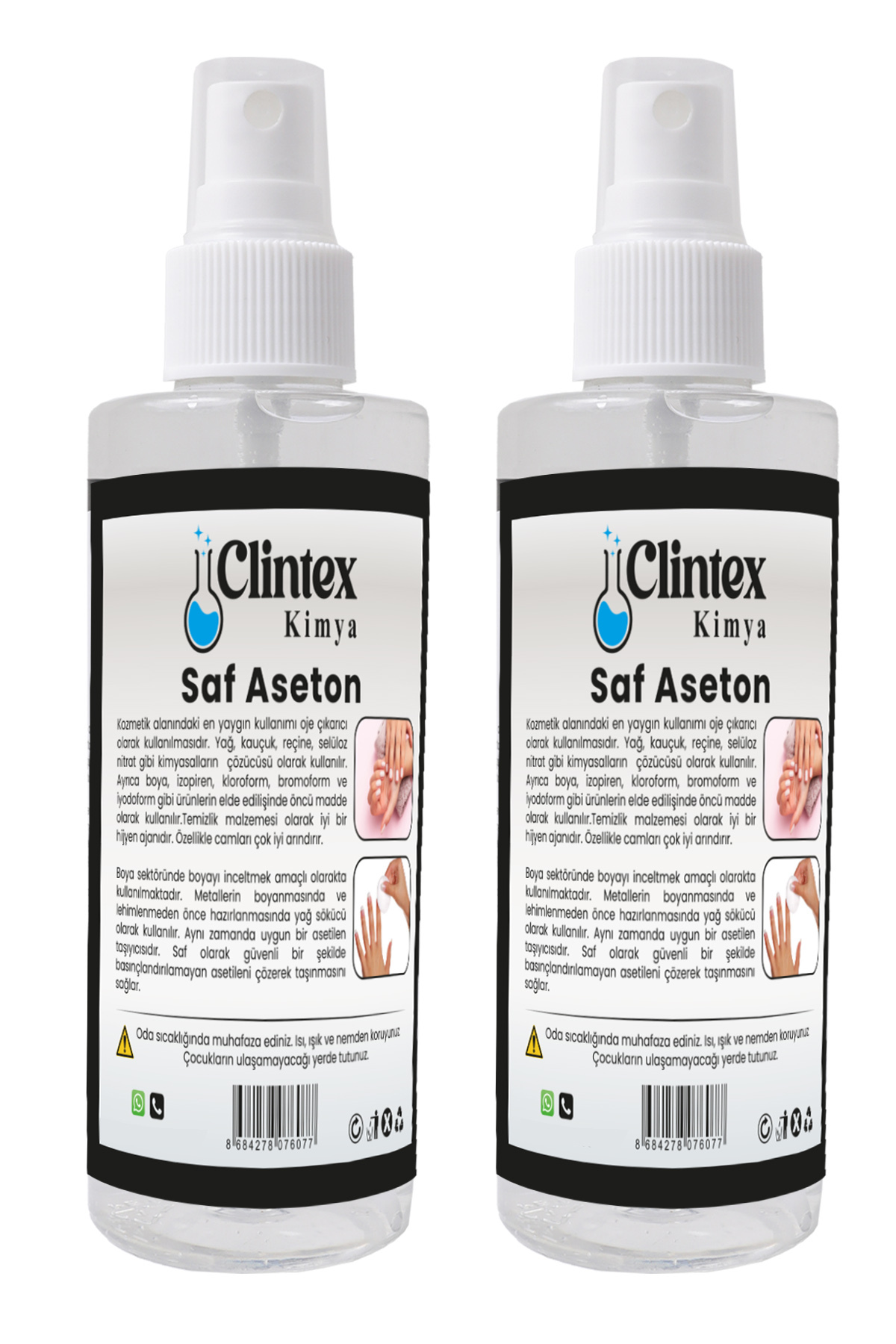 Clintex Kimya Saf Aseton %99.9 2x200 Ml - Fiyatı, Yorumları