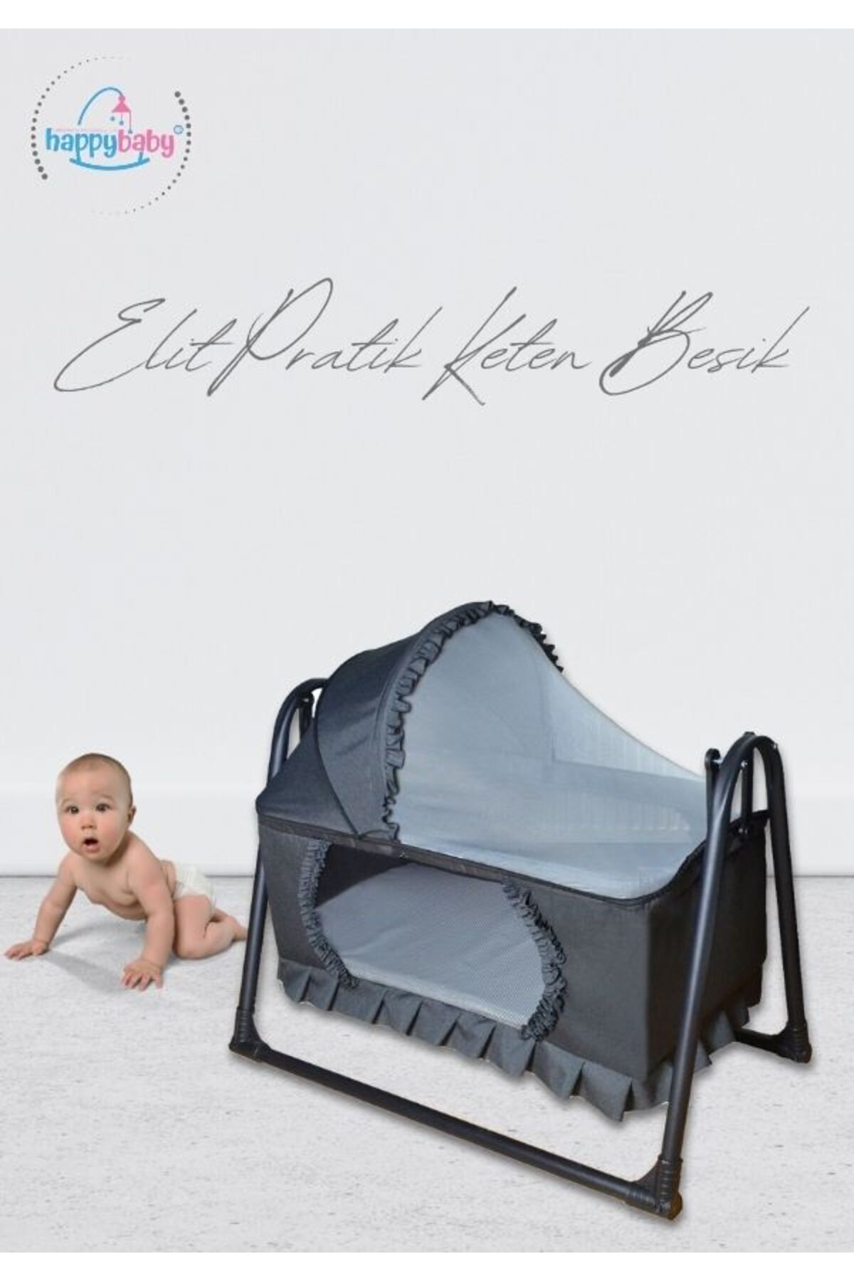 Happy Baby Elit Pratik Keten Beşik - Portatif - Sallanır - Oyuncaklı ...