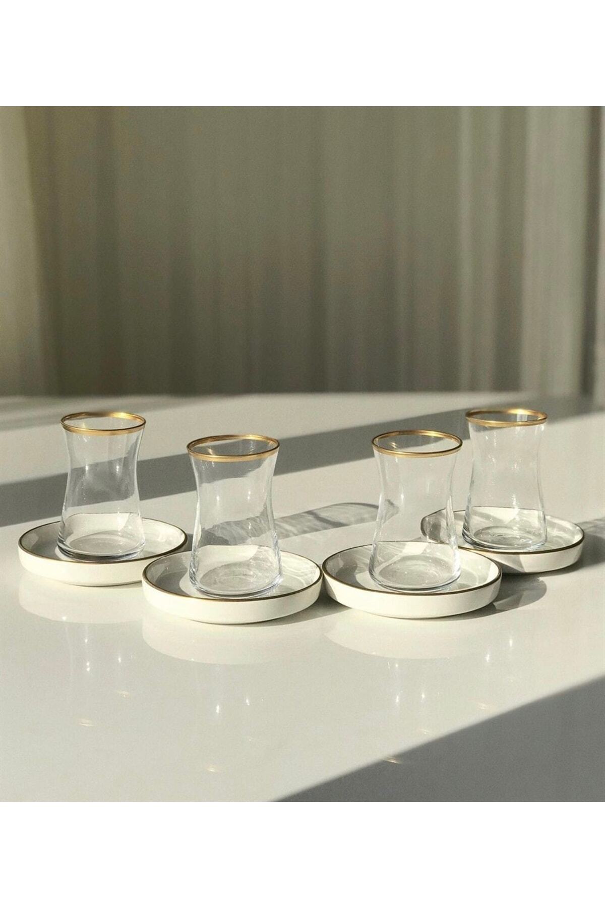 Onedekor 12 Parça 6 Kişilik Modern Gold Istanbul Çay Takımı Fiyatı ...