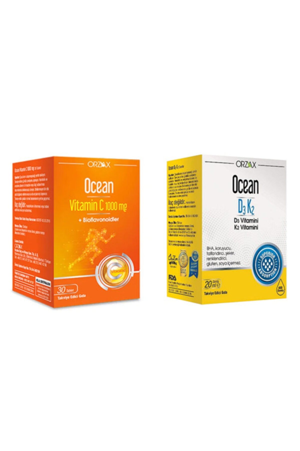 Ocean Ocean Vitamin C 1000 Mg 30 Tablet + Ocean D3k2 Fiyatı, Yorumları ...