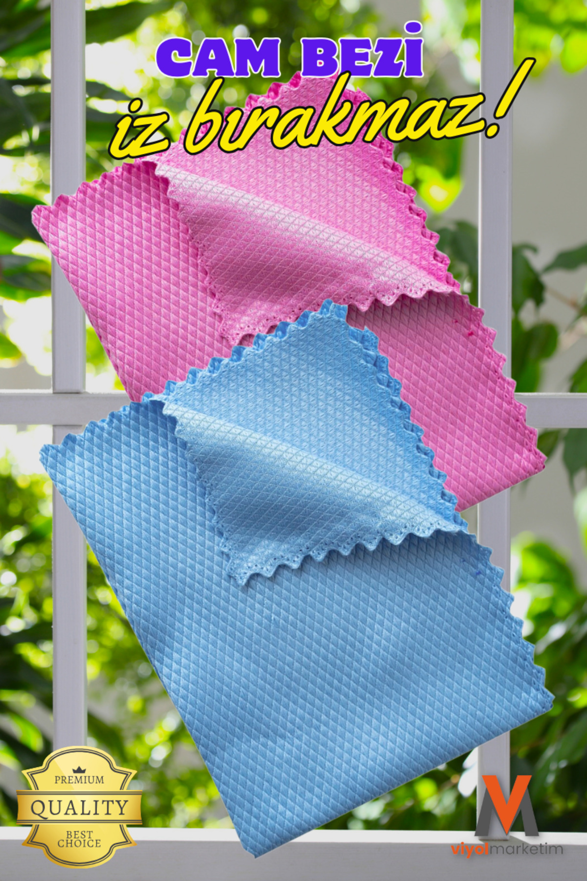 viyolmarketim Mikrofiber Sihirli Cam Ve Ayna Temizlik Bezi (30 X 40CM) ( 2 Adet ) Fiyatı ...