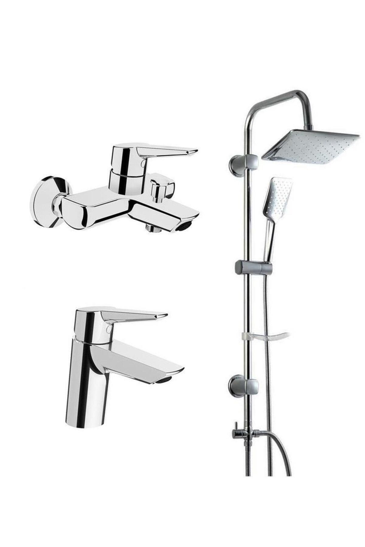 Artema Solid S Banyo Bataryası + Lavabo Bataryası + Trend Robot Duş ...