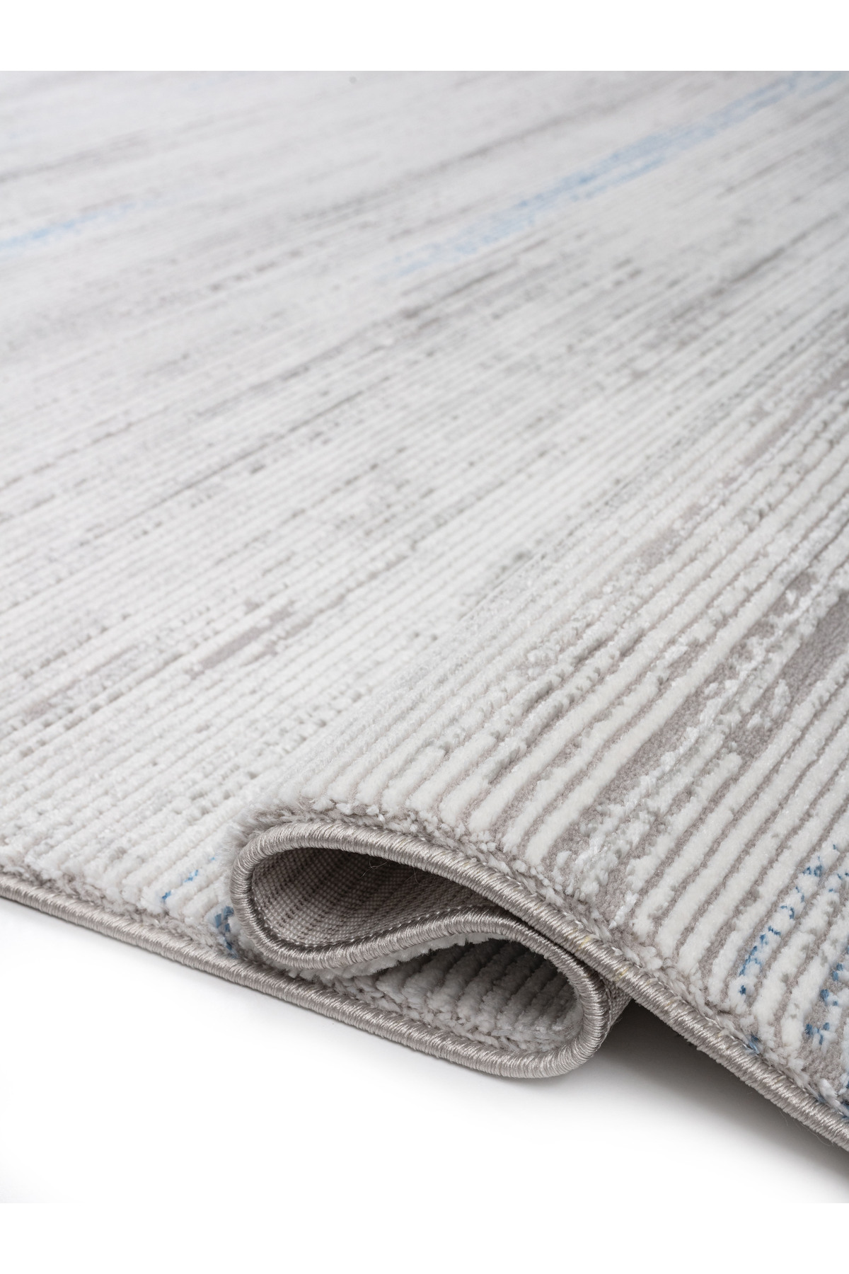 MACRO HOME Vals Mavi Salon Halısı Koridor Kesme Yolluk Yumuşak Doku Kaymaz Tozumaz Dokuma Makine ...