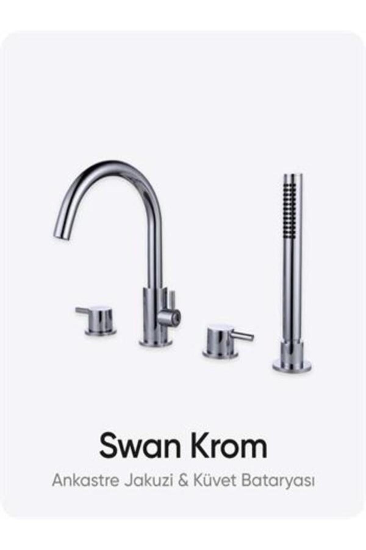Jakuzi Center Krom Ankastre Jakuzi ve Küvet Bataryası 4 Delikli ...
