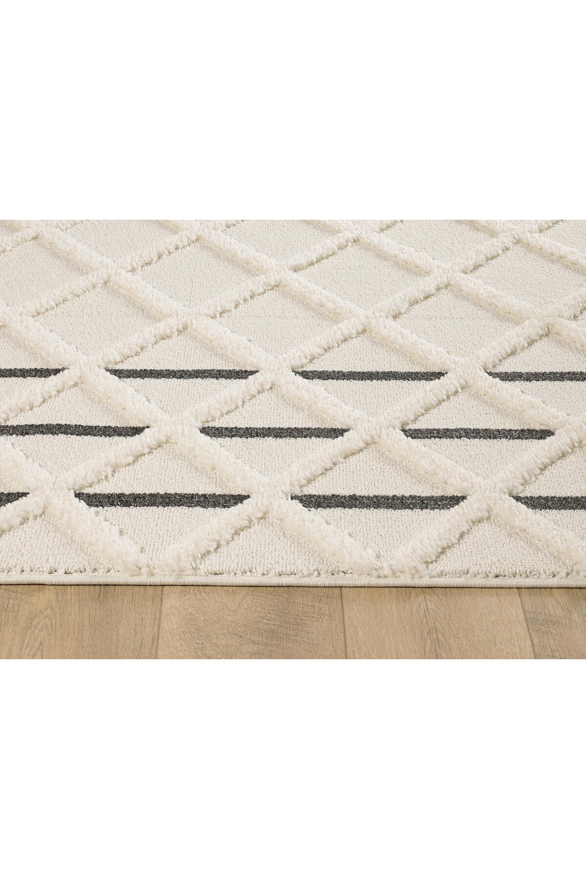 venucci home & living Quincey Bukleli Yumuşak Peluş Post Shaggy Krem ...