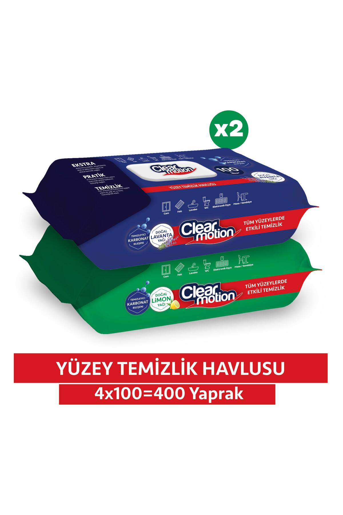 CLEAR MOTION Yüzey Temizlik Havlusu (4x100) 400 Yaprak Fiyatı ...