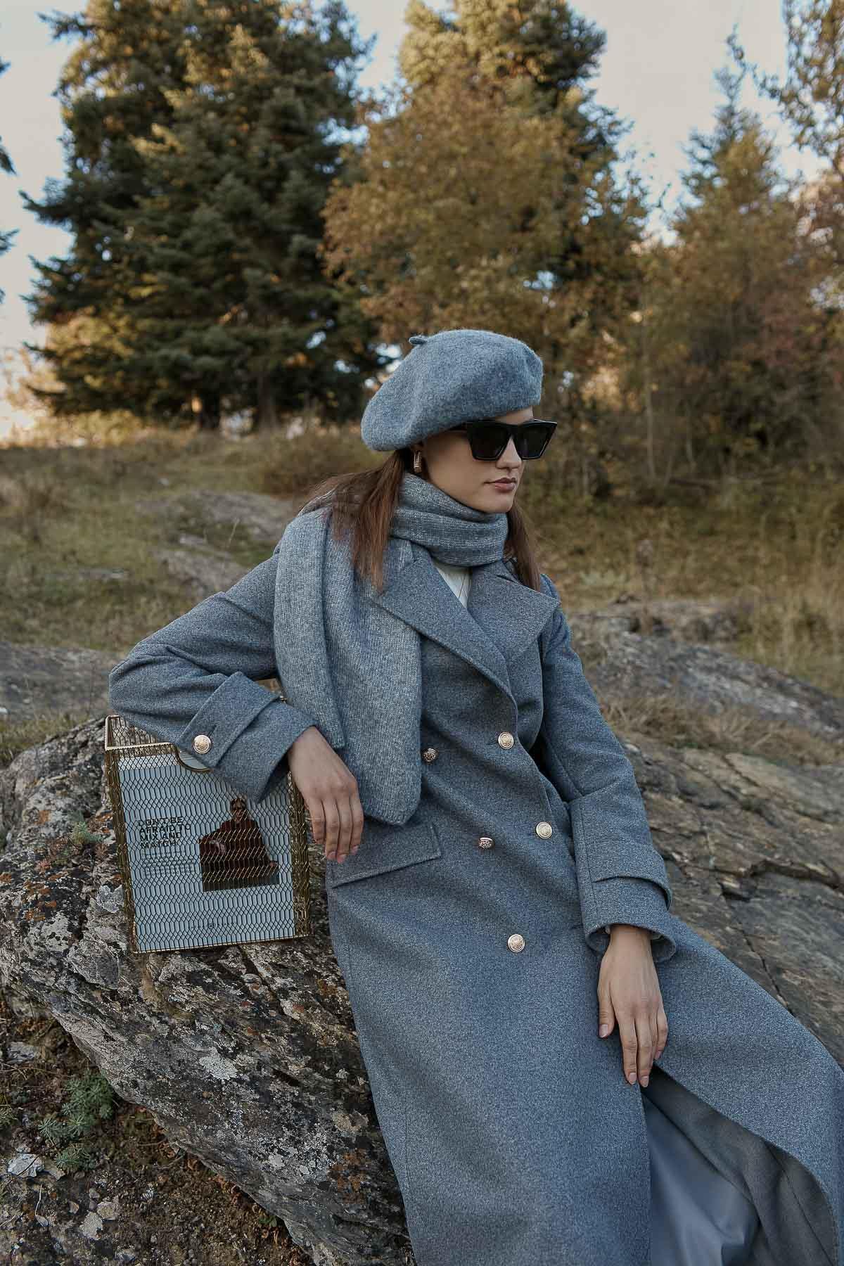 Fatma Atasoy Blazer Maksi Kaban Gri Fiyatı, Yorumları - Trendyol