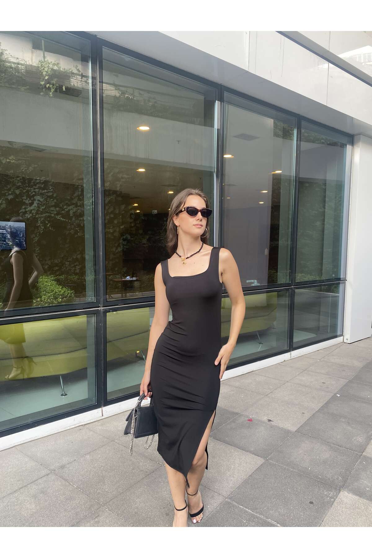 BERİLLE SİYAH DALGIÇ KUMAŞ ELBİSE - Fiyatı, Yorumları