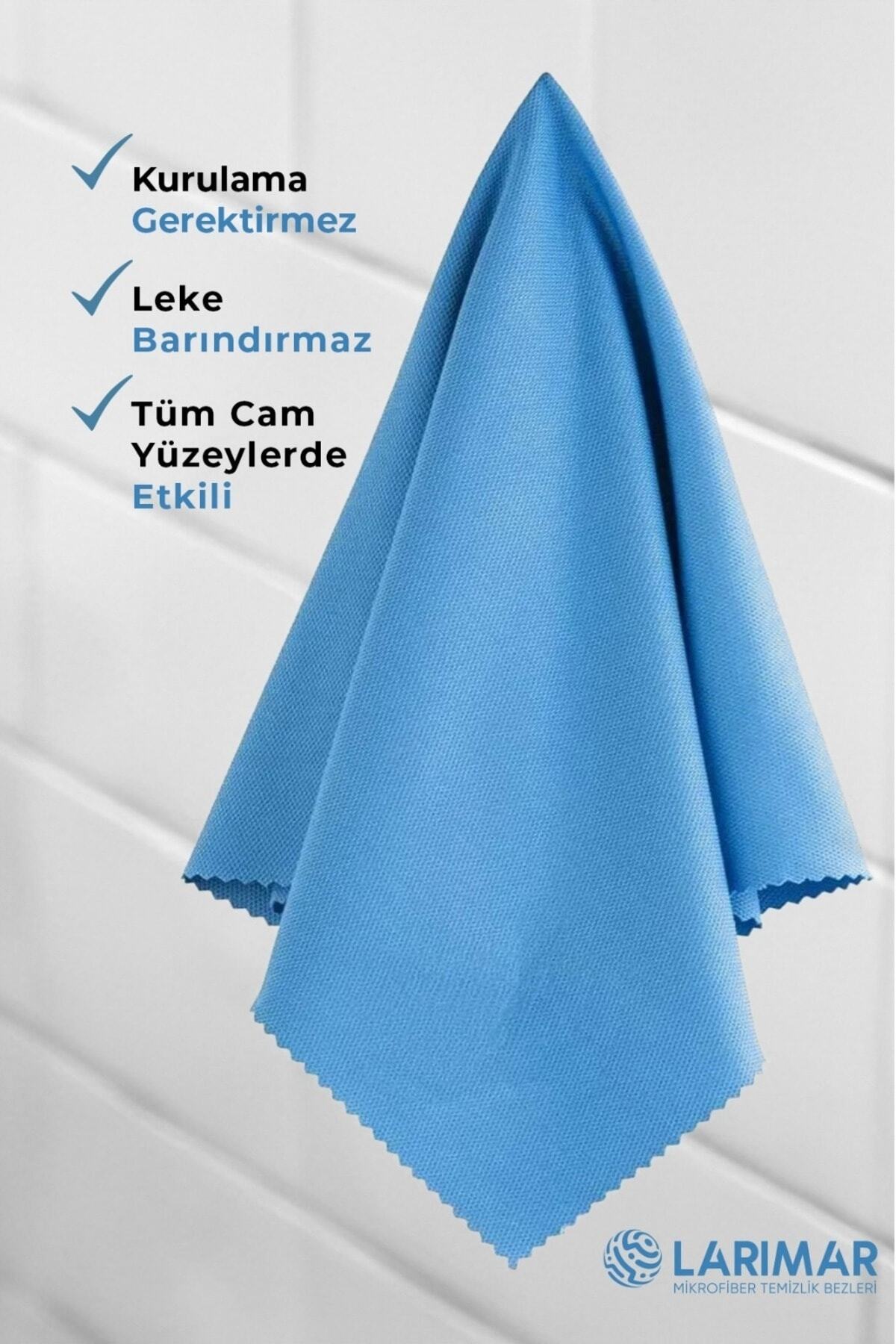 Larimar 50 Adet Mikrofiber Sihirli Cam Bezi Ve Ayna Temizlik Bezi 40x40cm / Nemli Haliyle ...
