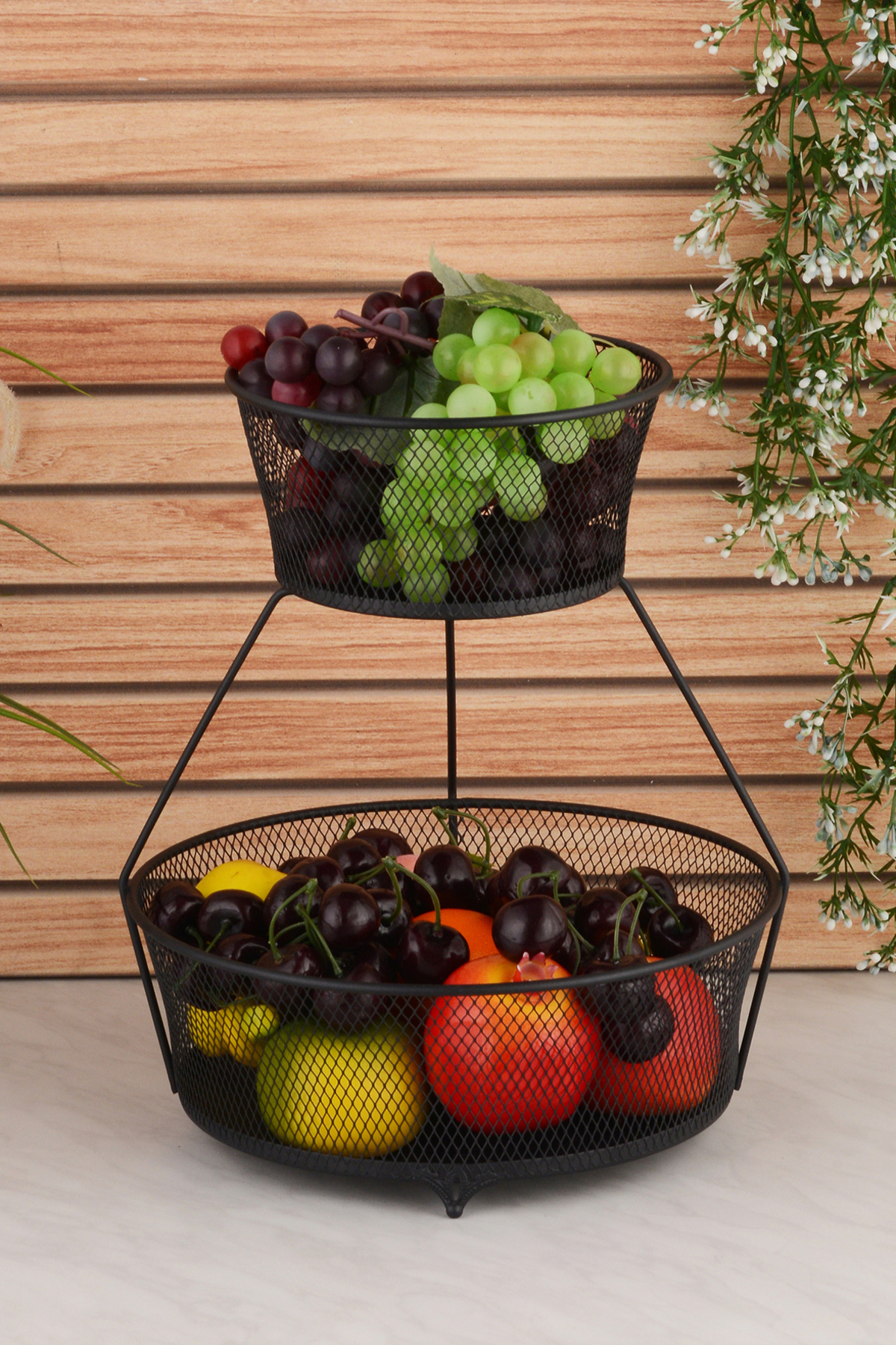 ANGDESİGN Angdesign Melis Dekoratif Metal Sebze&meyvelik 2 Katlı-siyah Fiyatı, Yorumları - Trendyol