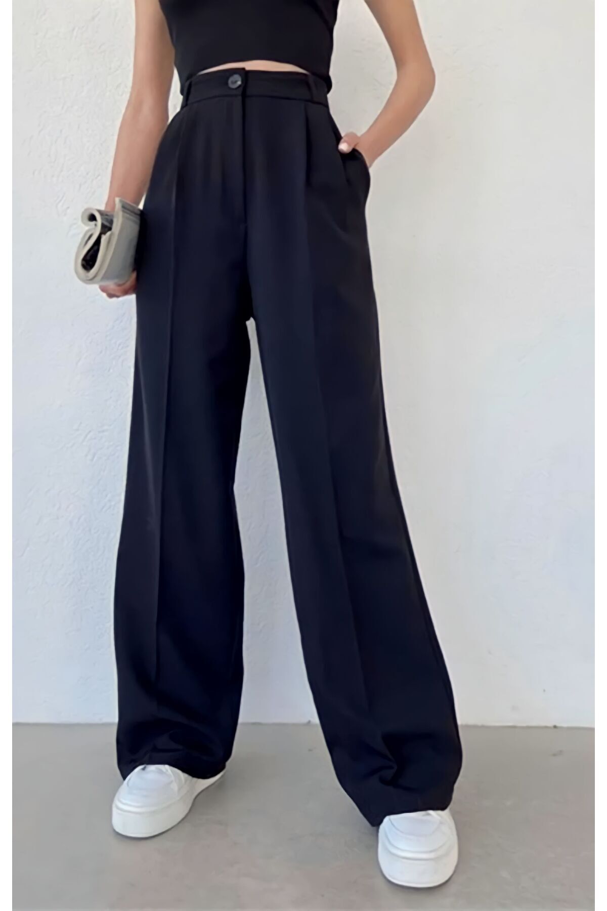 Unique Style Yüksek Bel Bol Kesim Kadın Palazzo Pantolon Fiyatı ...
