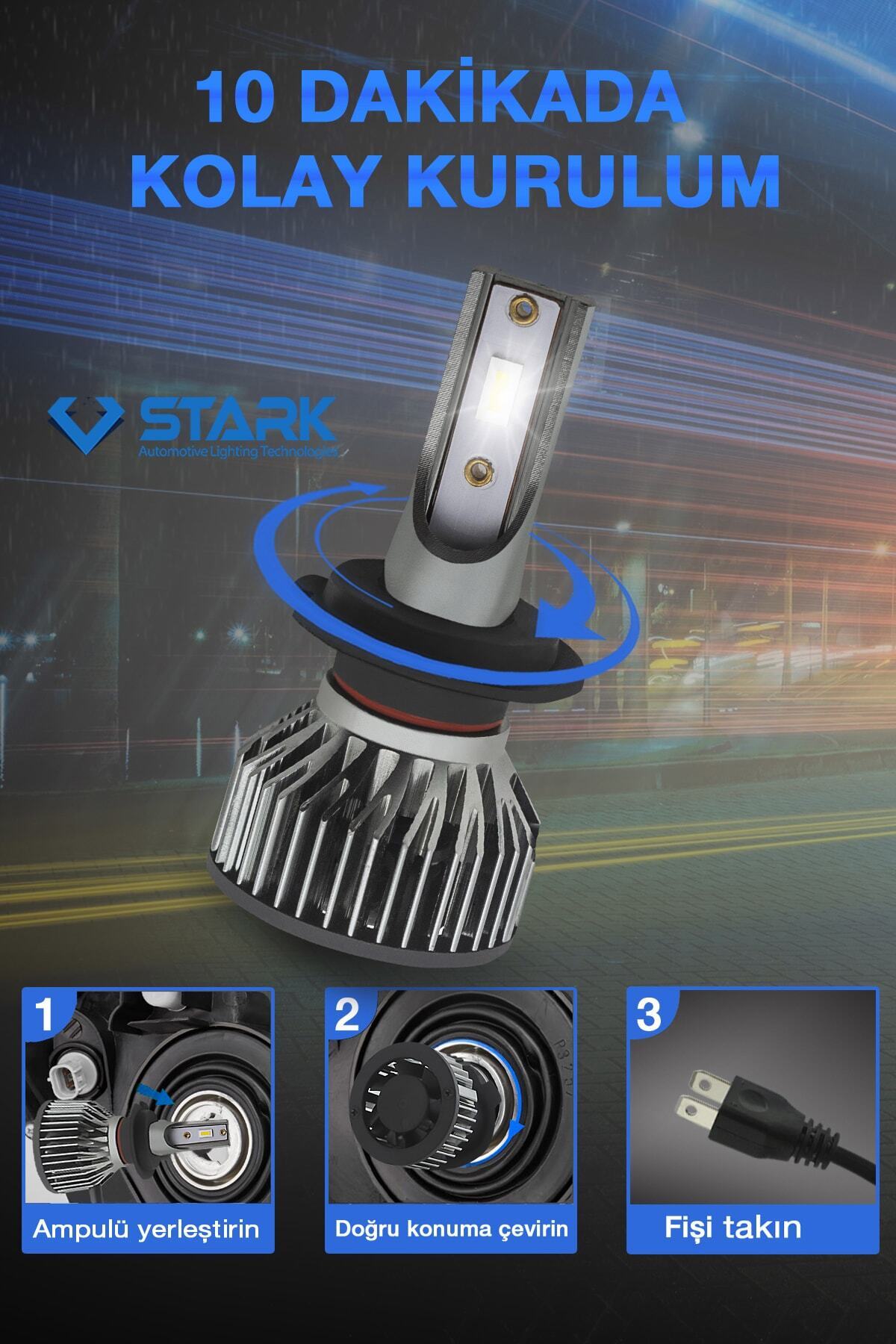 STARK Yeni Smart Vision Mini H7 Led Xenon Far Ampulü Kısa Tip Mini Slim Csp Şimşek Etkili ...