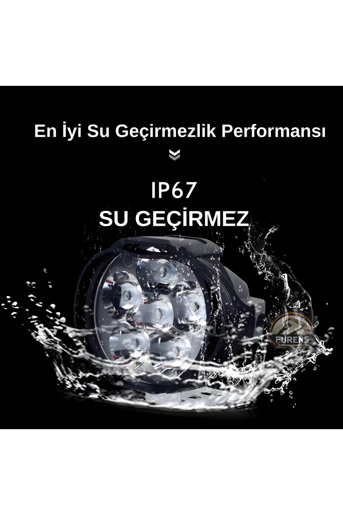 STS Oto Aksesuar 9 Led Motosiklet Farları Parlak Beyaz Işık 15000 Lümen 1 Adet Led Scooter Spot ...
