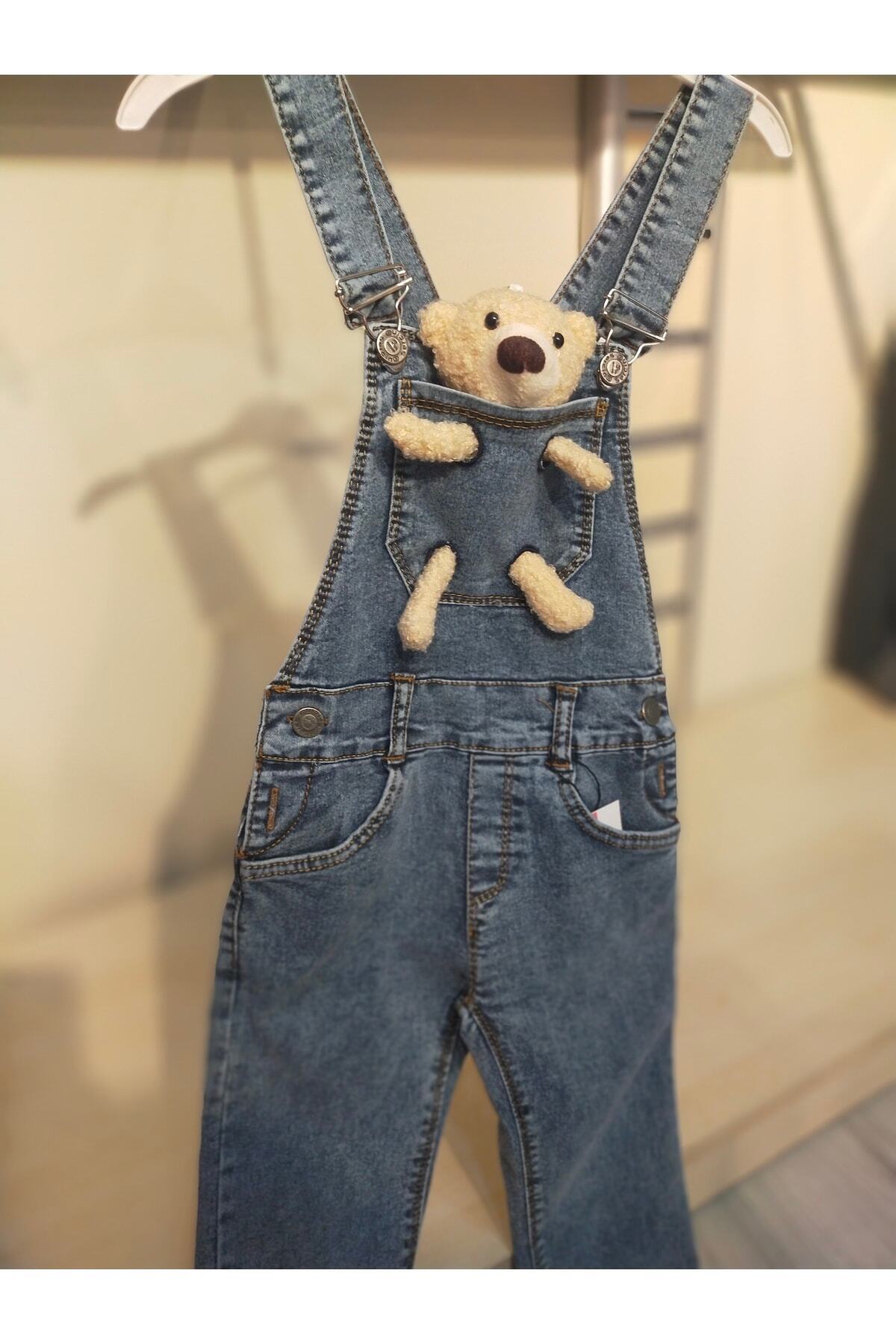 melosh Unisex Çocuk Ayicikli Jean Salopet - Fiyatı, Yorumları